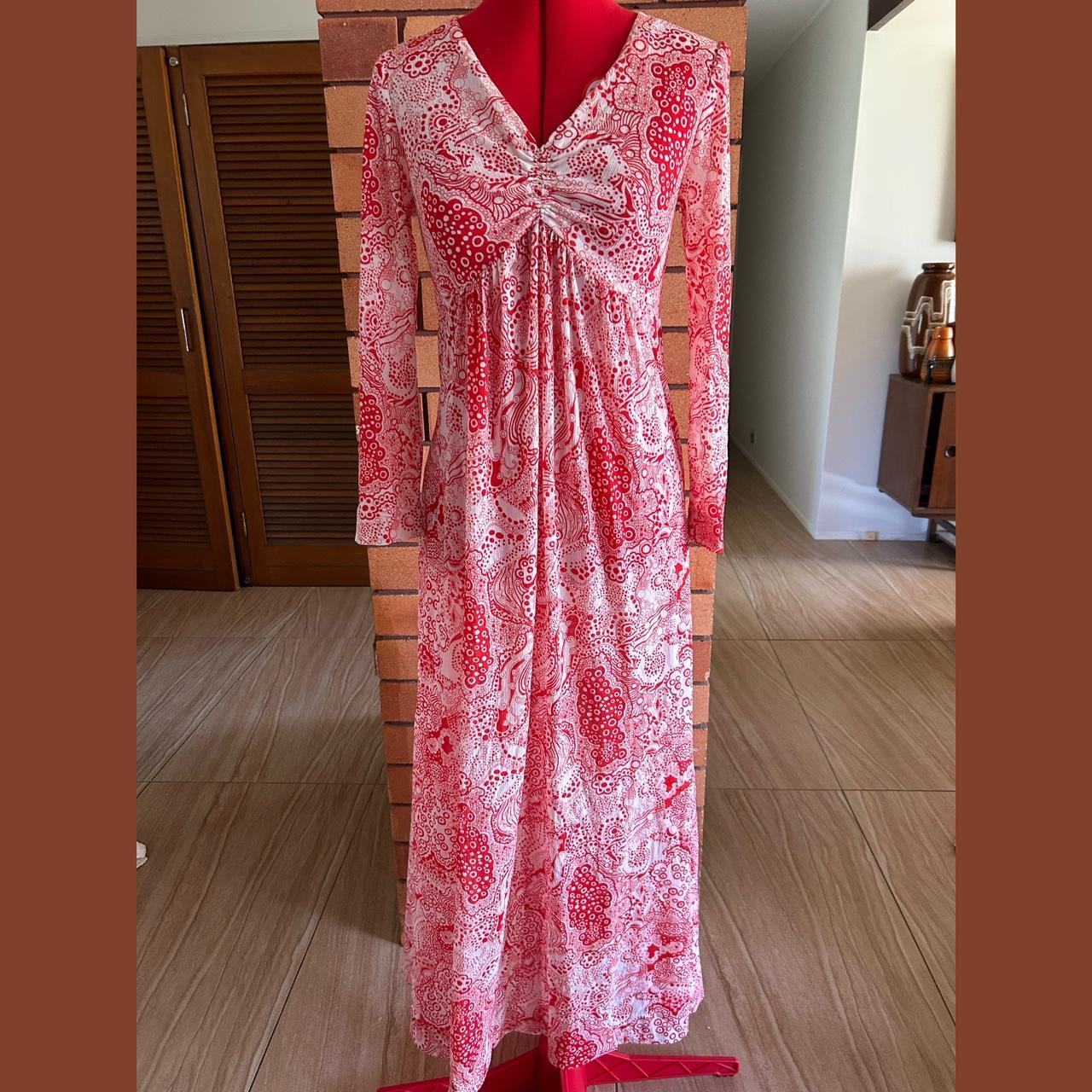 Original 1970s paisley dress - fun abstract paisley... - Depop