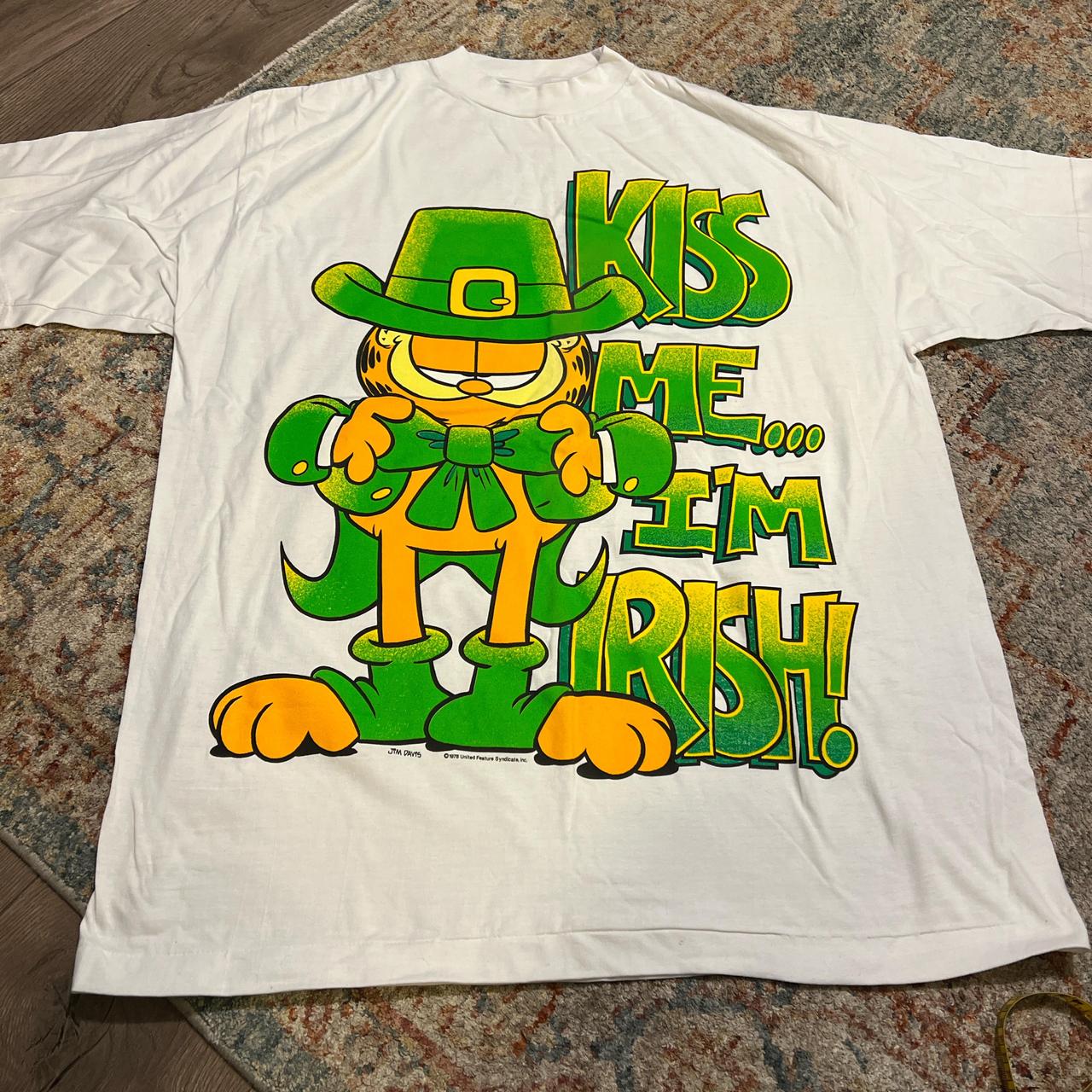 Garfield kiss me I’m Irish vintage 90s... | Depop