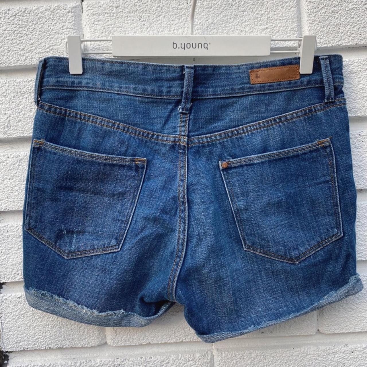 H&M denim shorts Navy blue shorts Eur36 /... - Depop