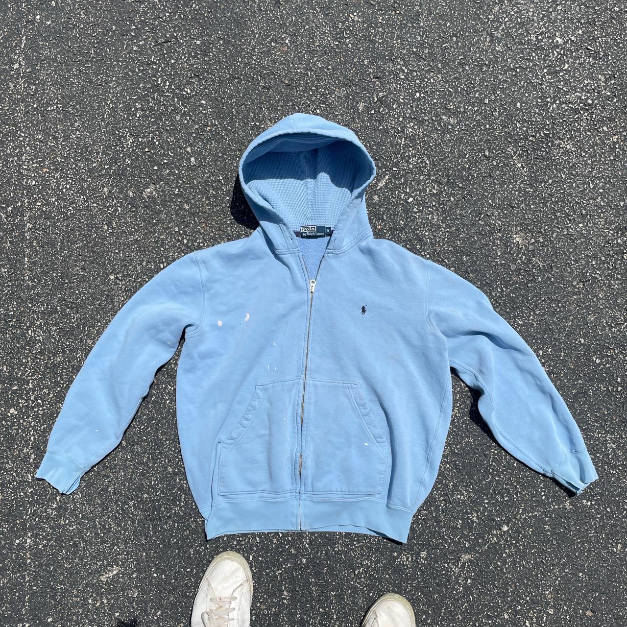 Polo Ralph Lauren Men's Blue Hoodie | Depop