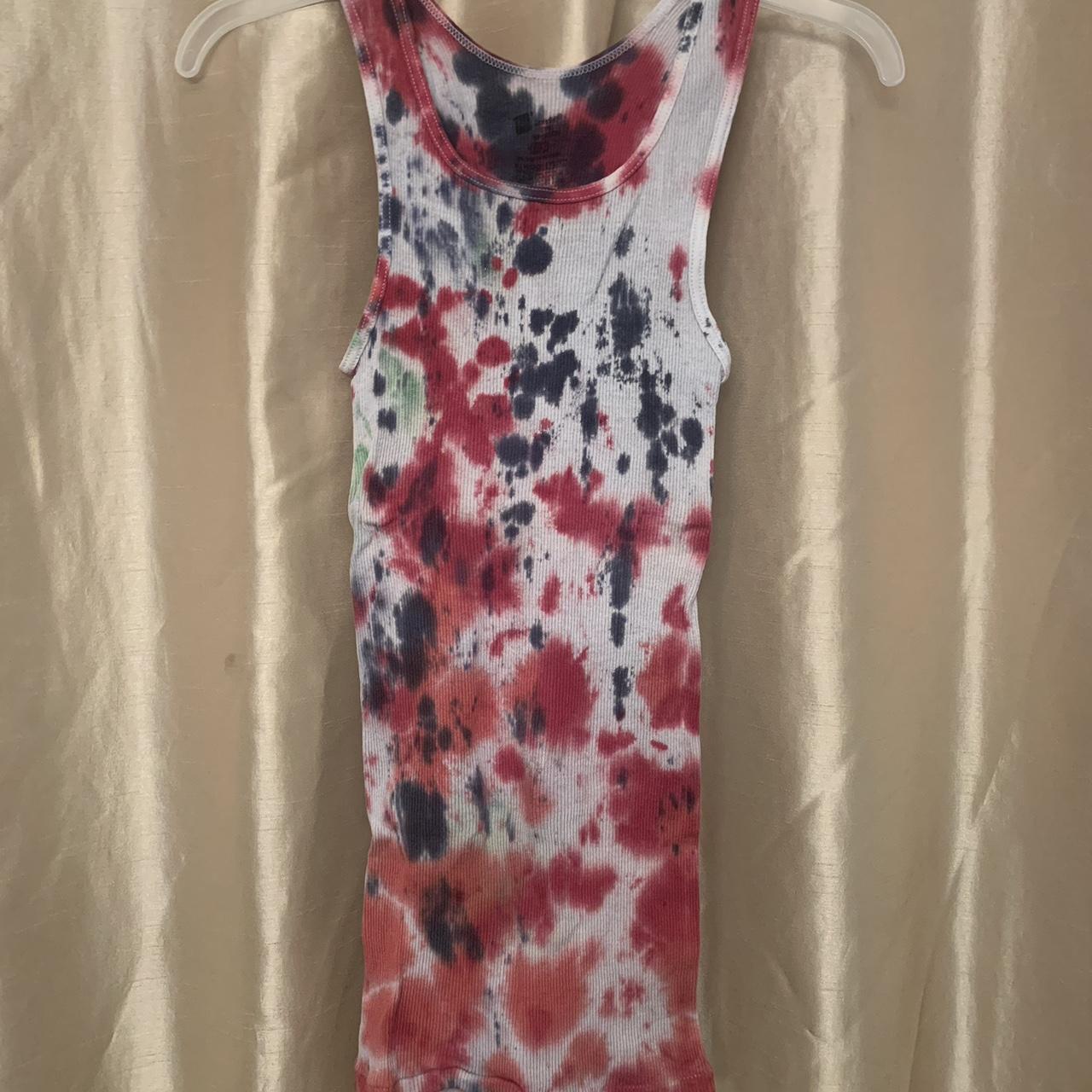 Spotted tie dye 100% cotton tee, stretchy & fits... - Depop