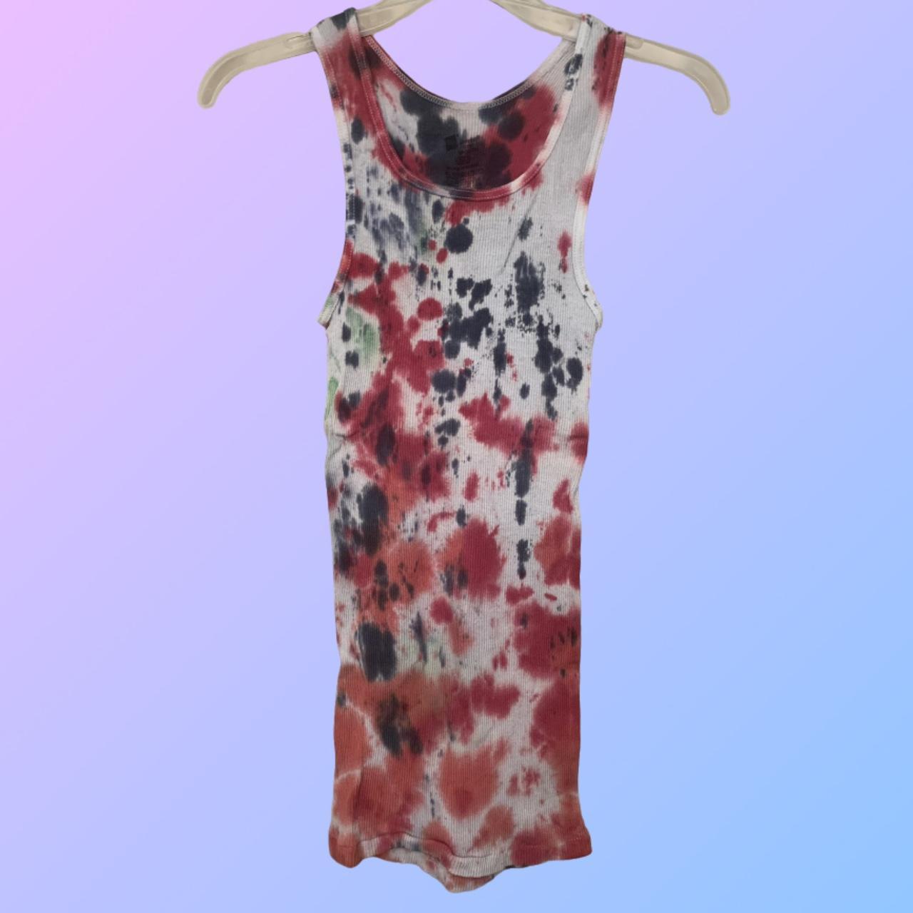 Spotted tie dye 100% cotton tee, stretchy & fits... - Depop