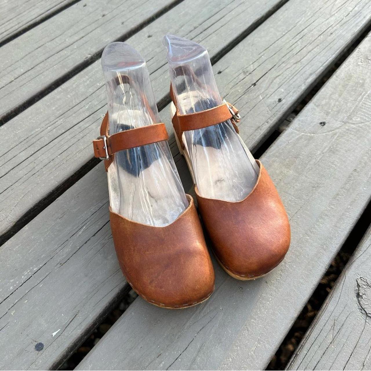 Swedish HASBEENS Ann-Sofi Covered Toe Clogs Size... | Depop