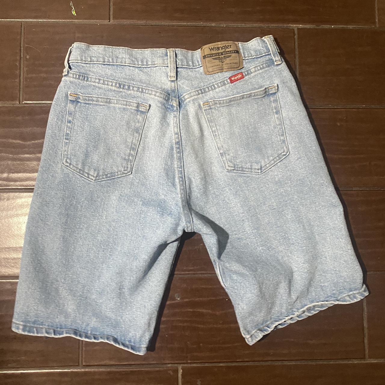 Custom Wrangler Jorts Screen Printed Size... - Depop