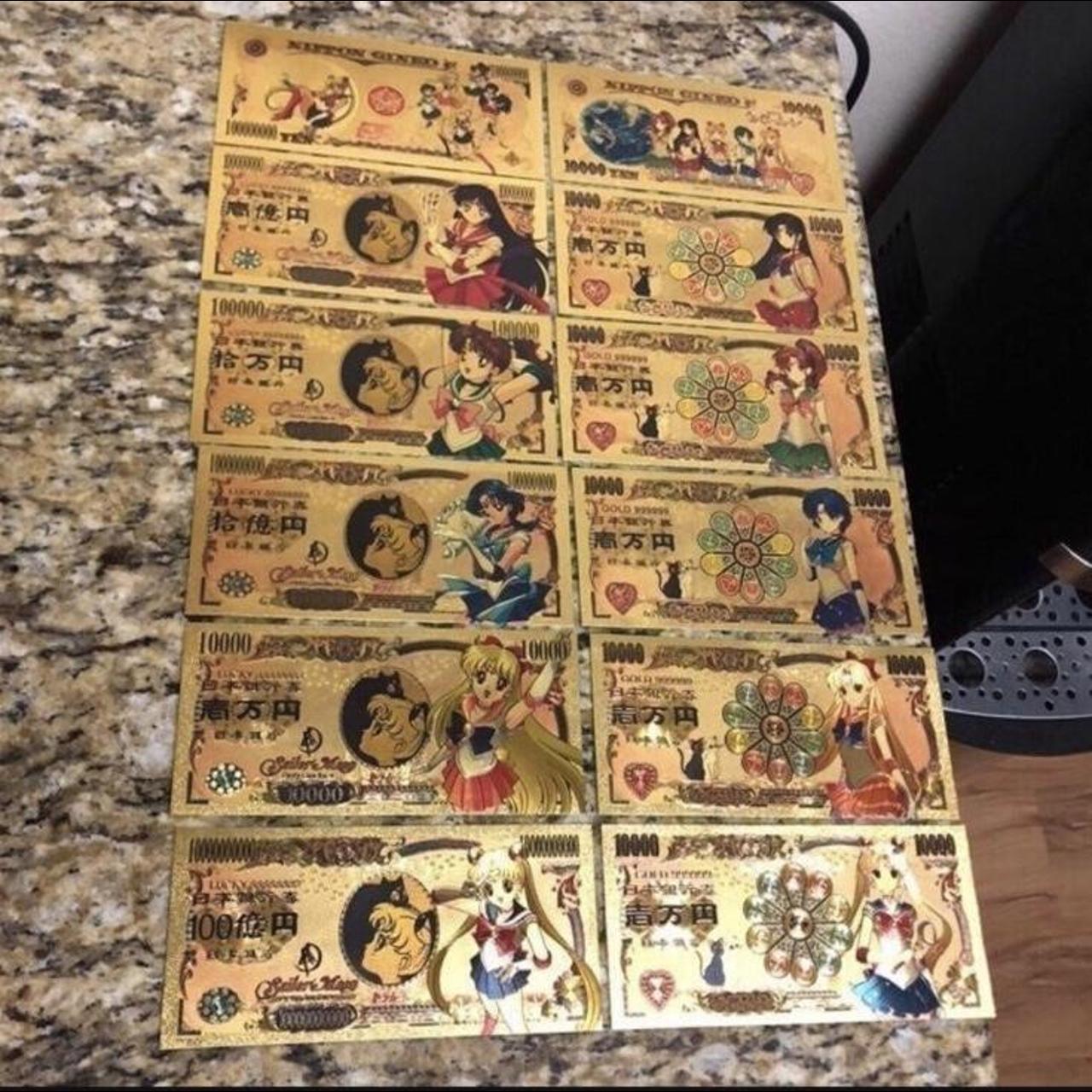 24k Gold Plated Sailor Moon Banknote Depop