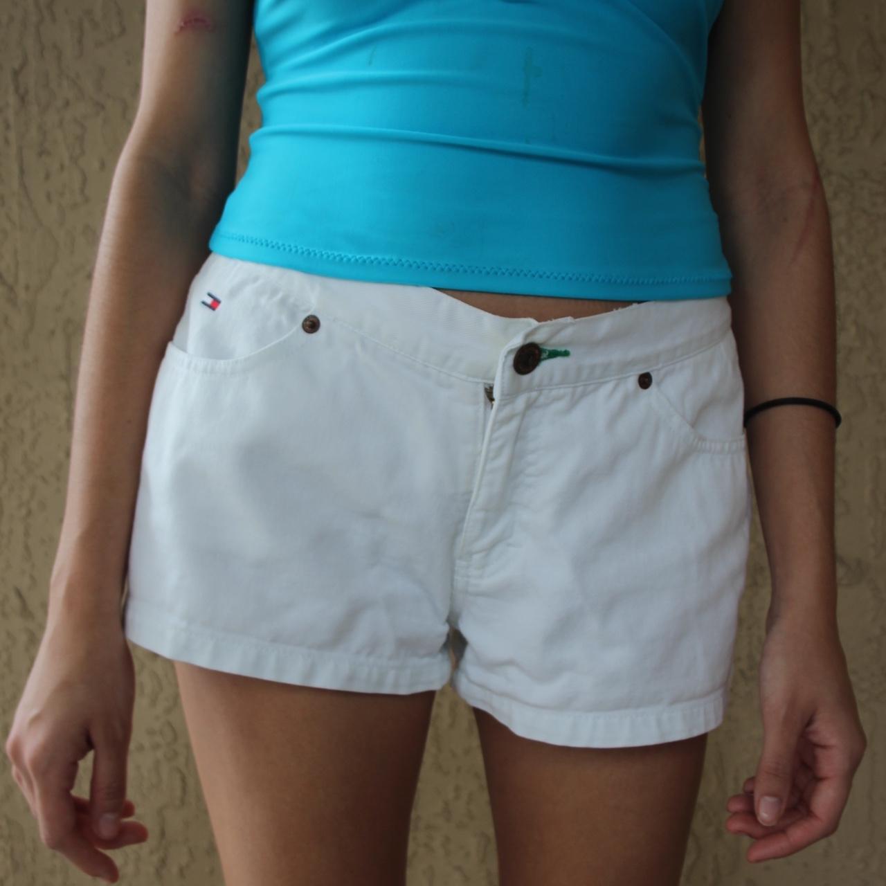 Tommy Hilfiger Women's White Shorts | Depop