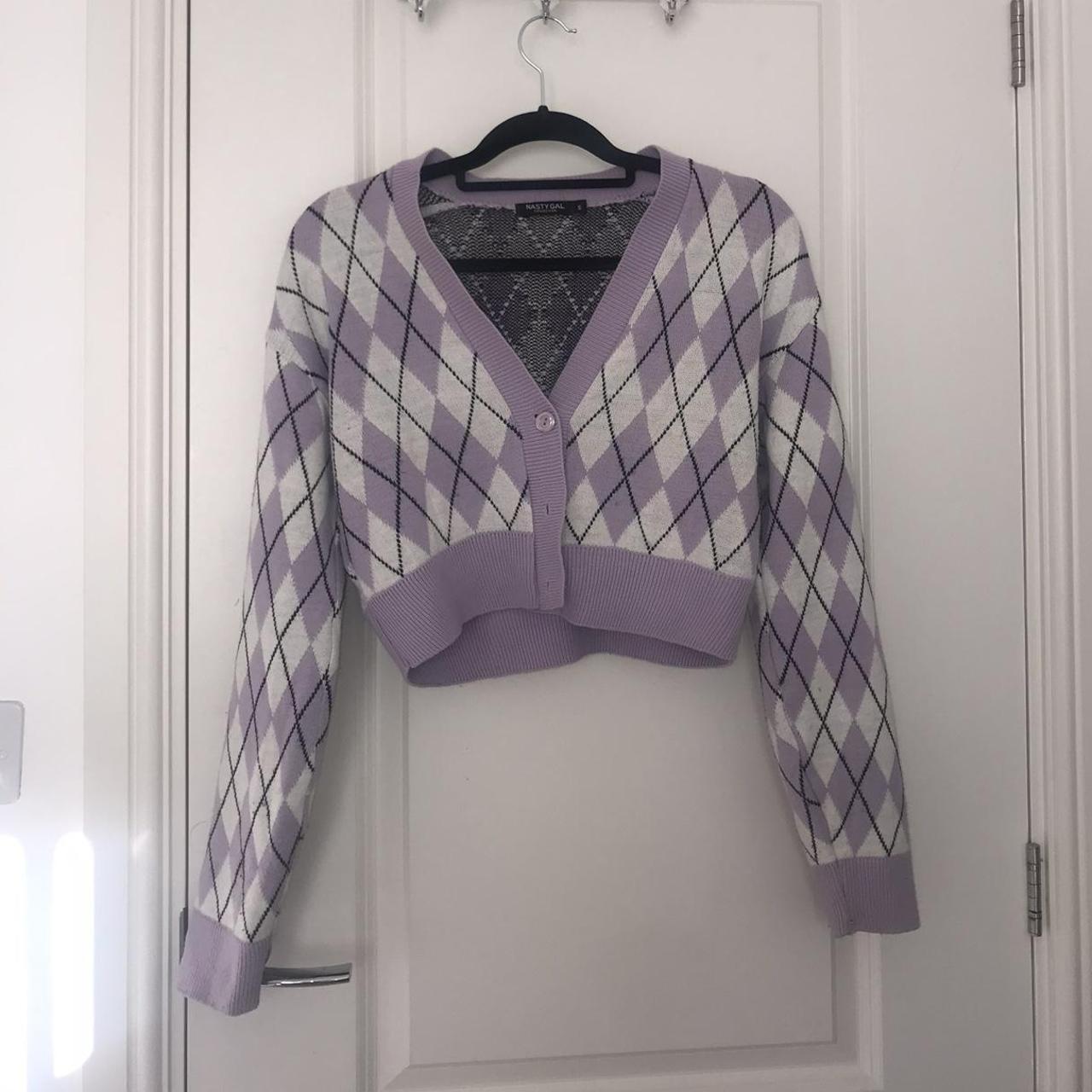 Lilac, white and Black preppy... - Depop