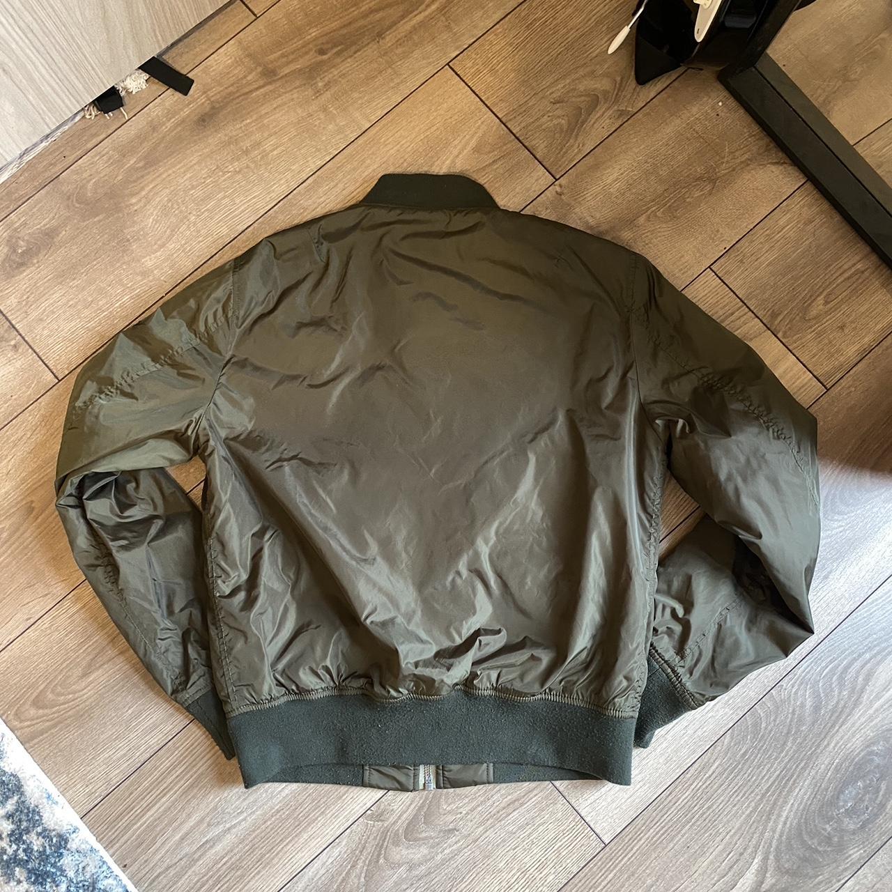 Schott Type U Bomber Jacket Khaki with orange inner... - Depop