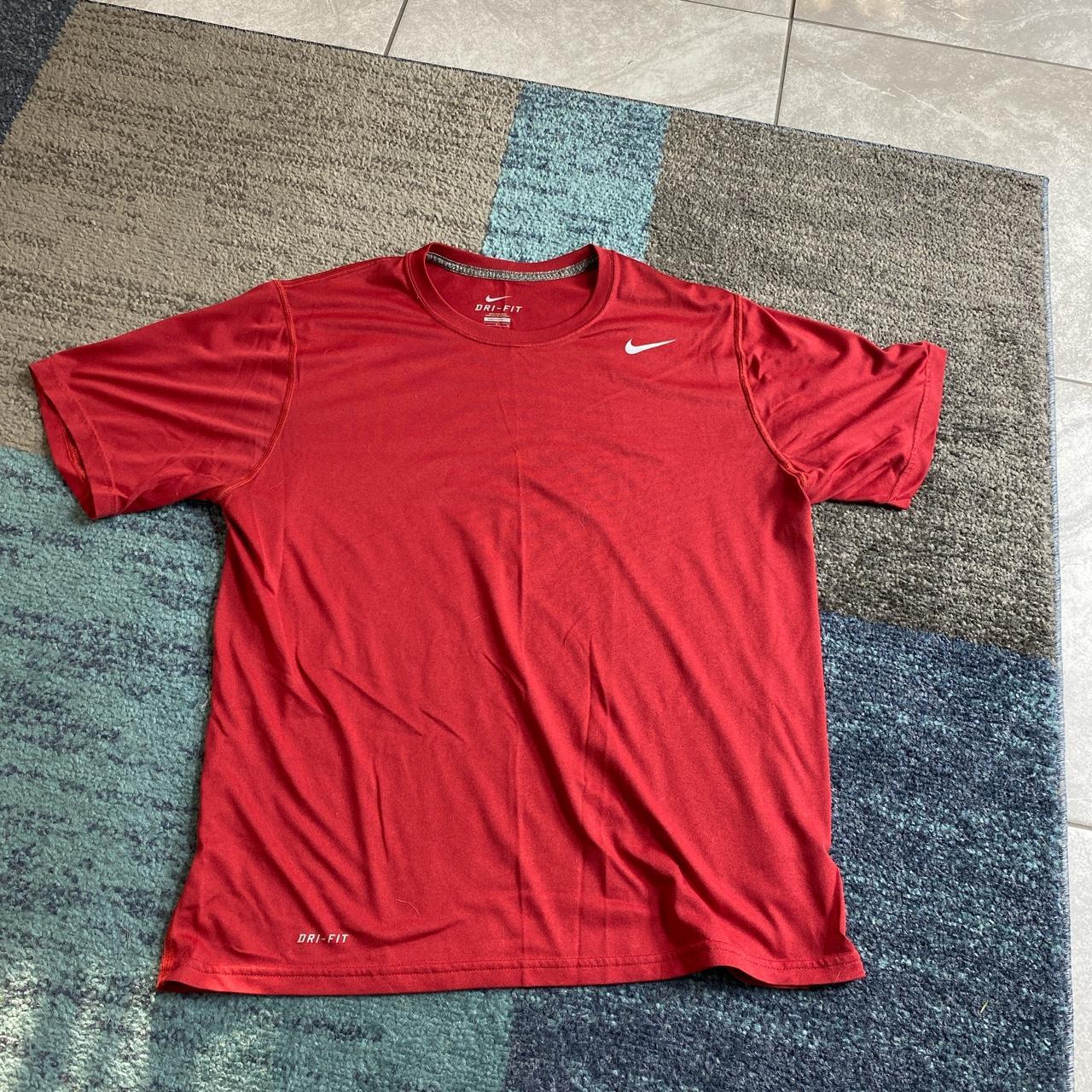 Nike Sustainable Dri Fit Red TShirt, No flaws. Size... - Depop