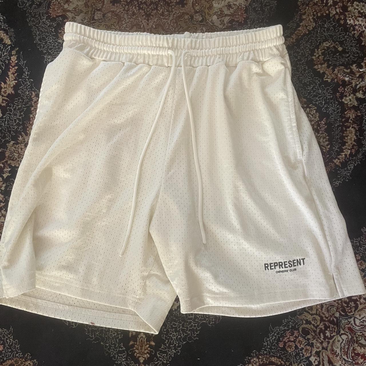 Represent Club mesh shorts-White Size M No flaws... - Depop