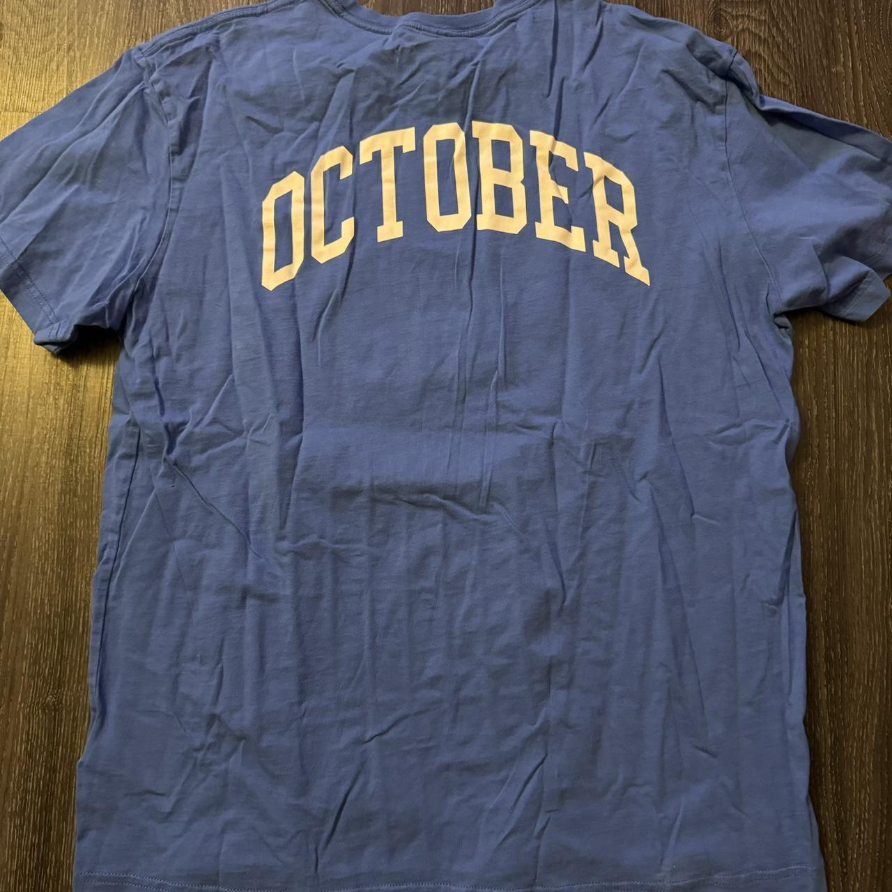 Octobers Very Own Tee Nice blue and orange... - Depop