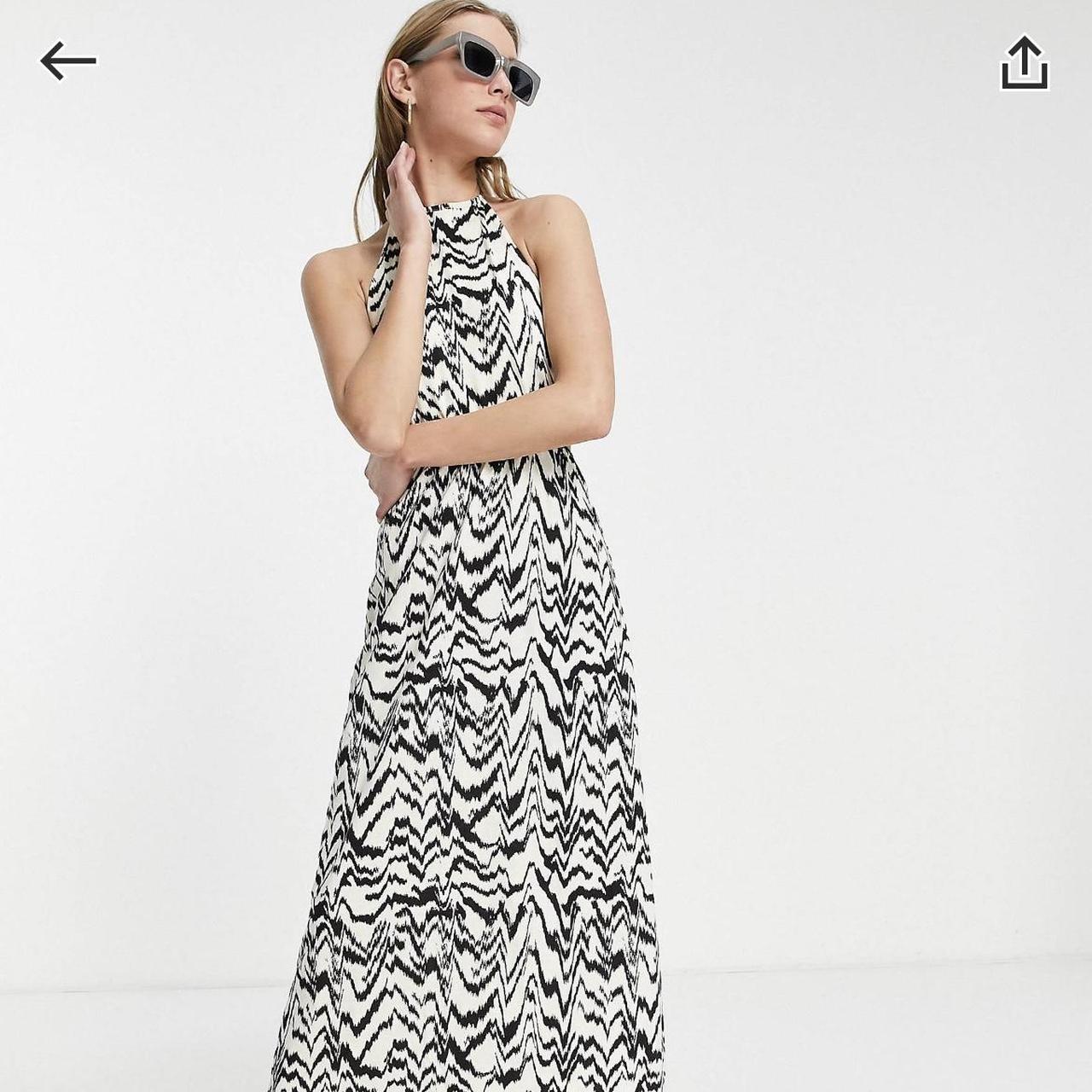 Halter maxi dress with open... - Depop