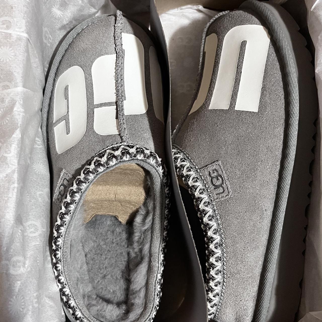 grey ugg tasmans, never worn size 4Y, fits 5 in women’s - Depop