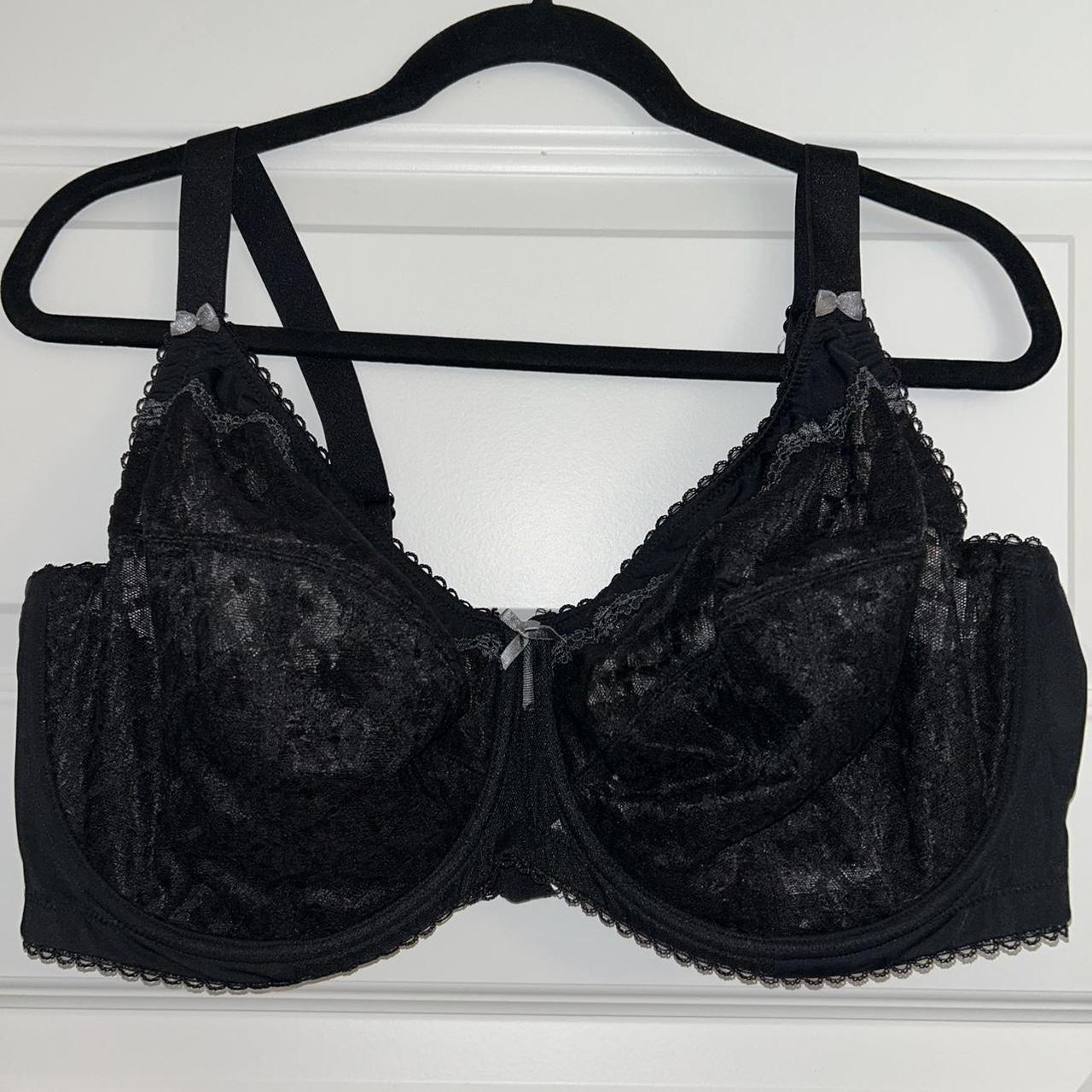 Glamorise Underwire Lace Bra Size 46 DD Color Black,... - Depop
