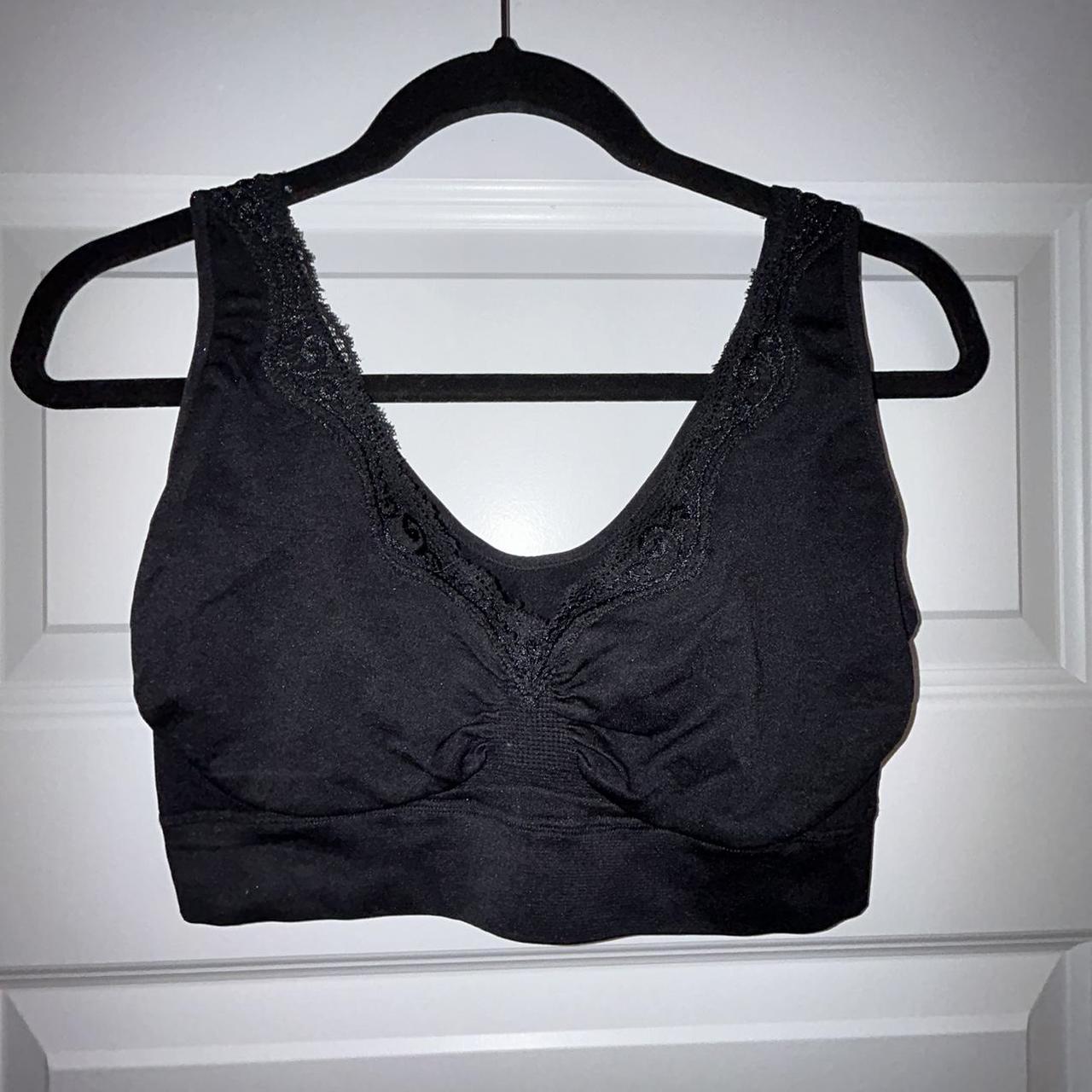 Breezies Bralette Bra Size Xl Color Black Wireless Depop