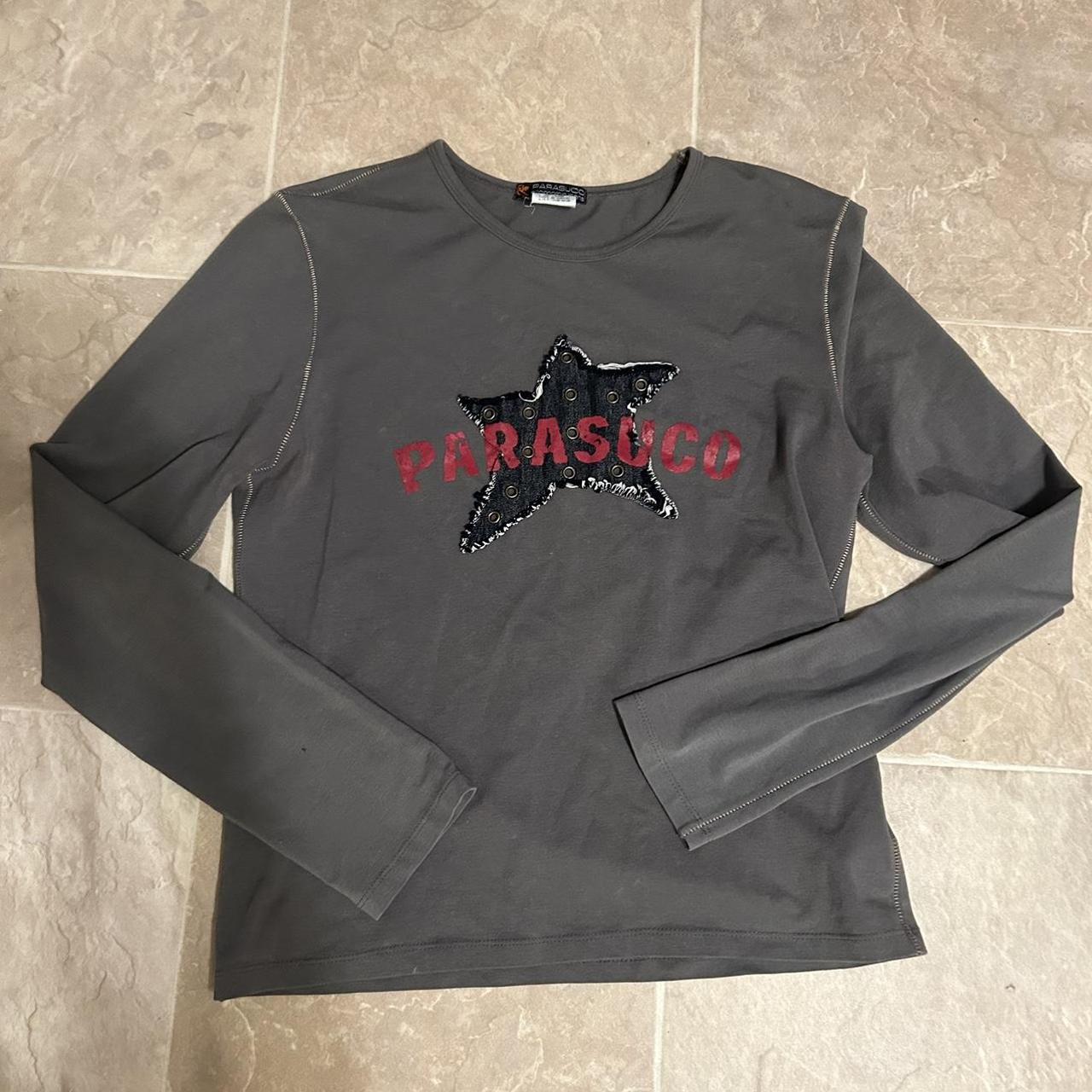 Repop of vintage y2k parasuco denim grommet star... - Depop