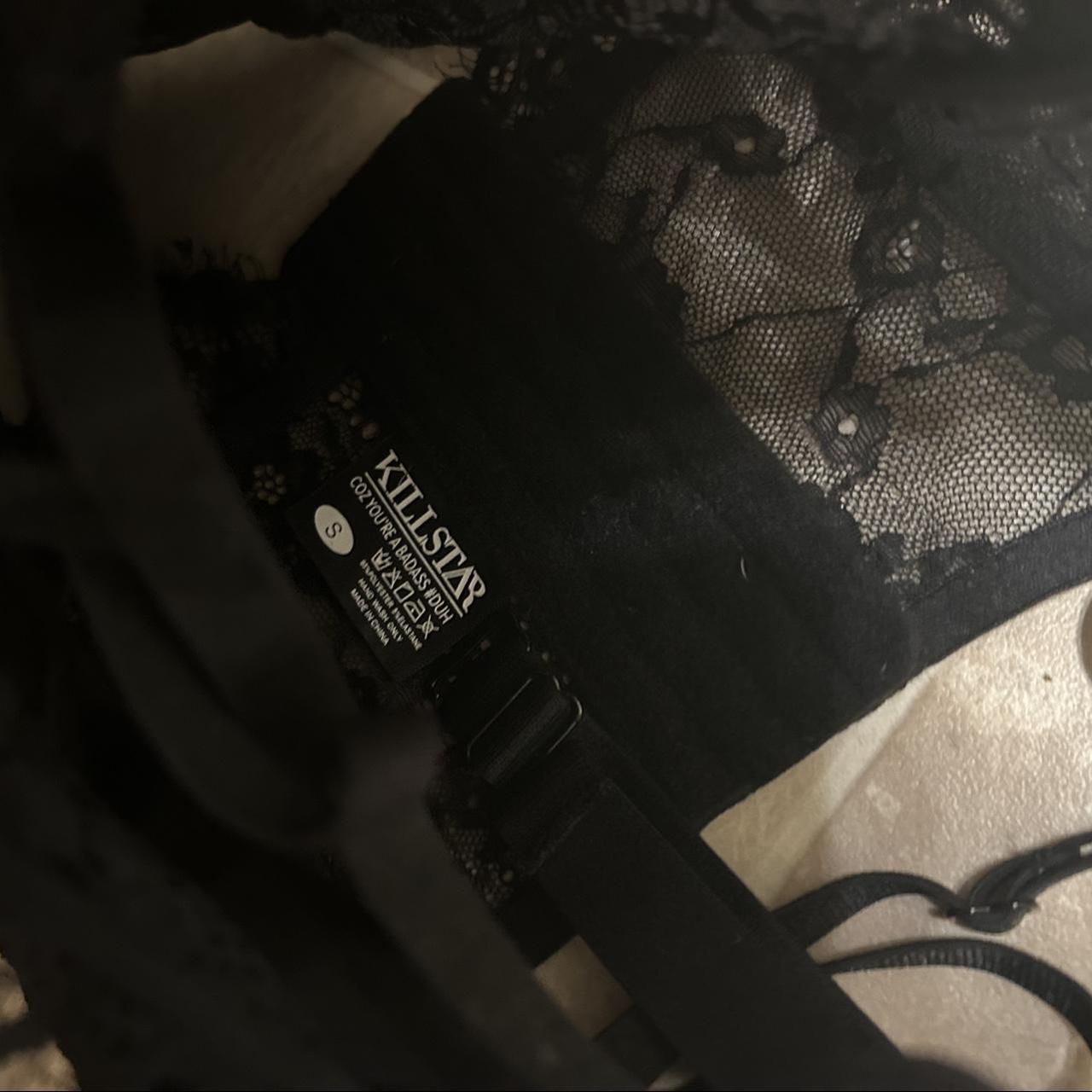Killstar bralette corset bustier. Velvet and lace... - Depop