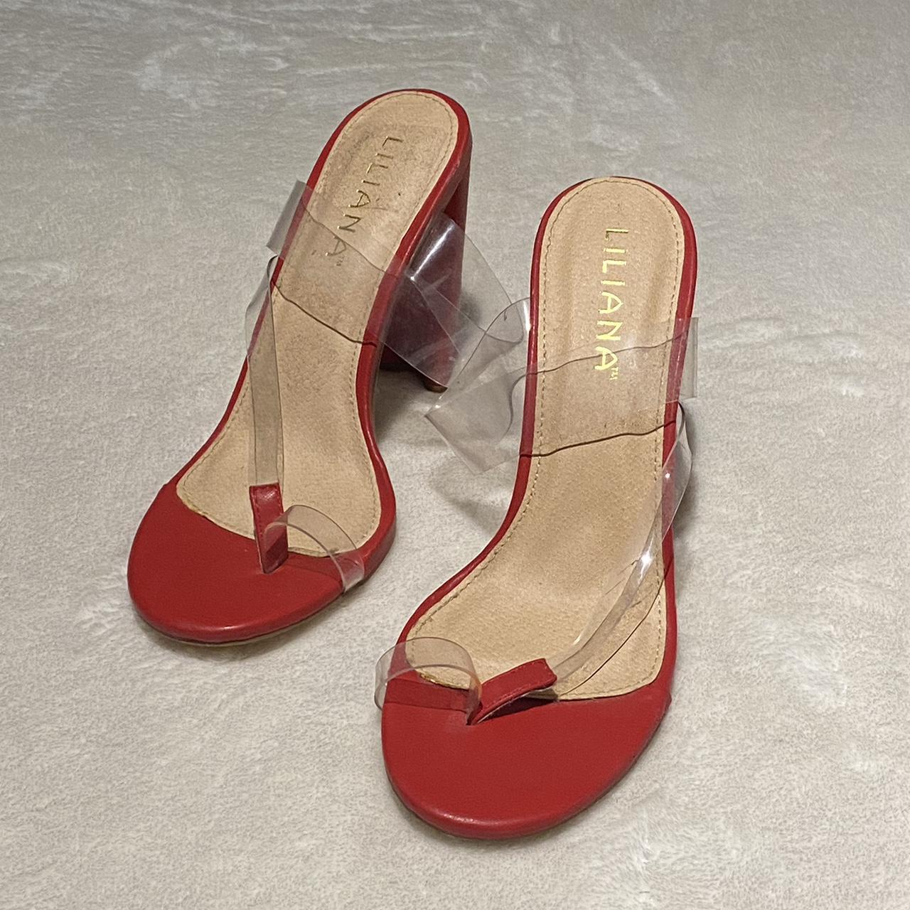 Red/clear heels - Depop
