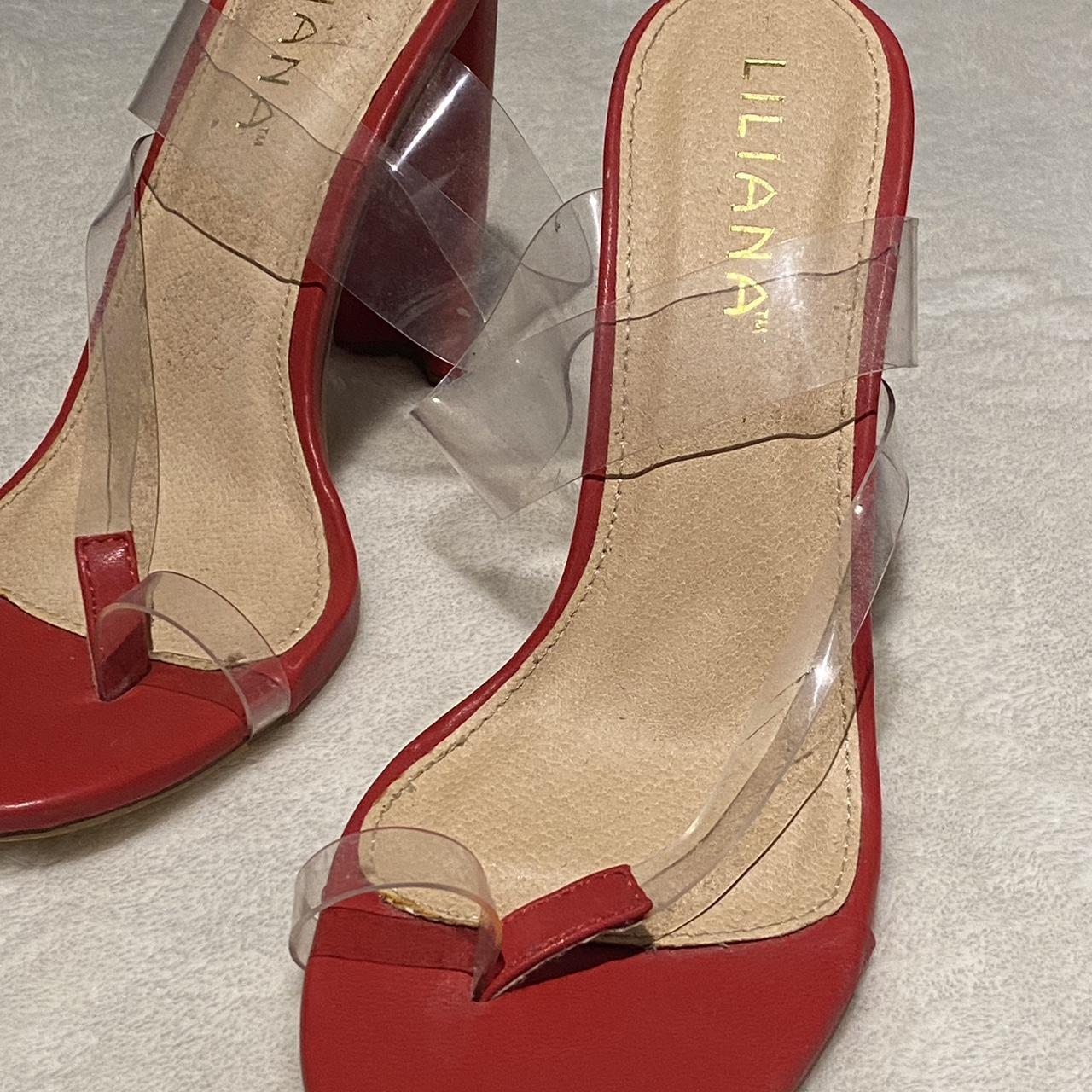 Red/clear heels - Depop