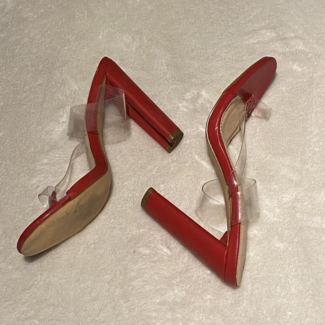 Red/clear heels - Depop