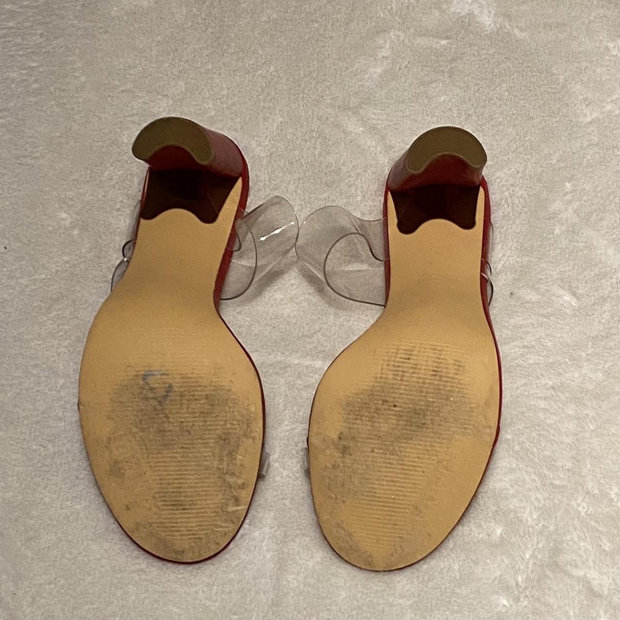 Red/clear heels - Depop