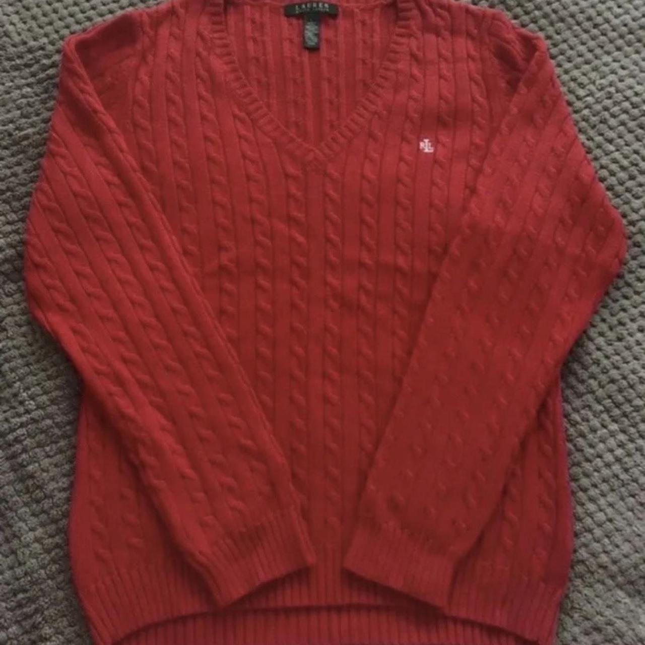 Polo Ralph Lauren Women's Red Jumper | Depop