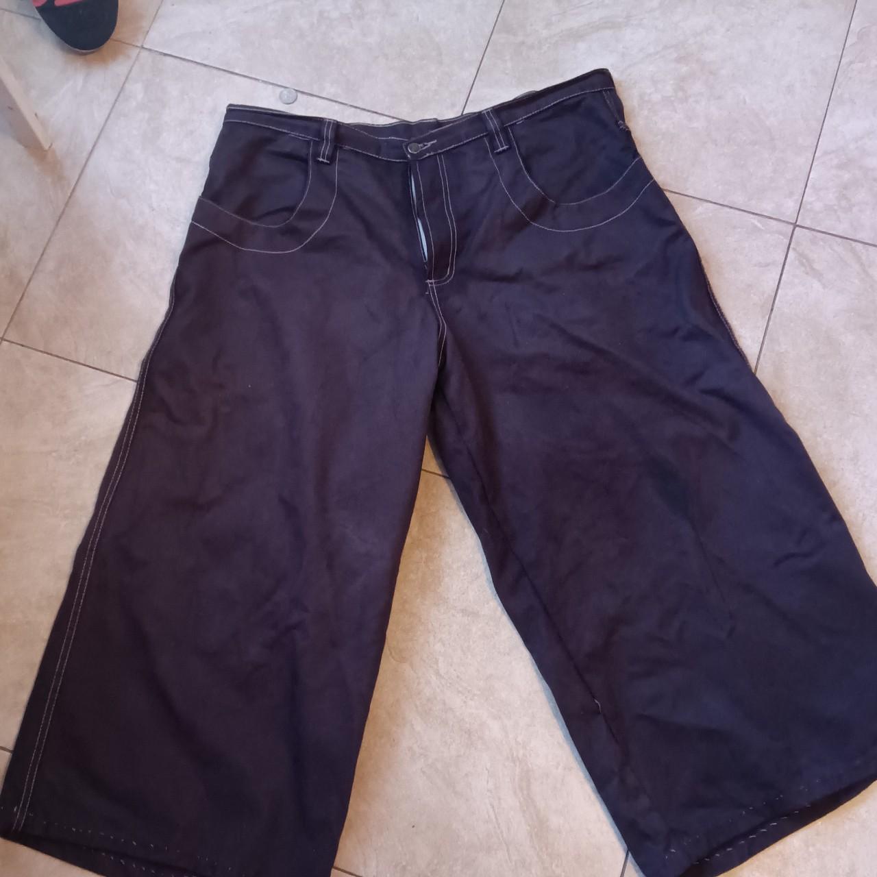 Black jnco jeans style wide leg garment stage jeans... - Depop