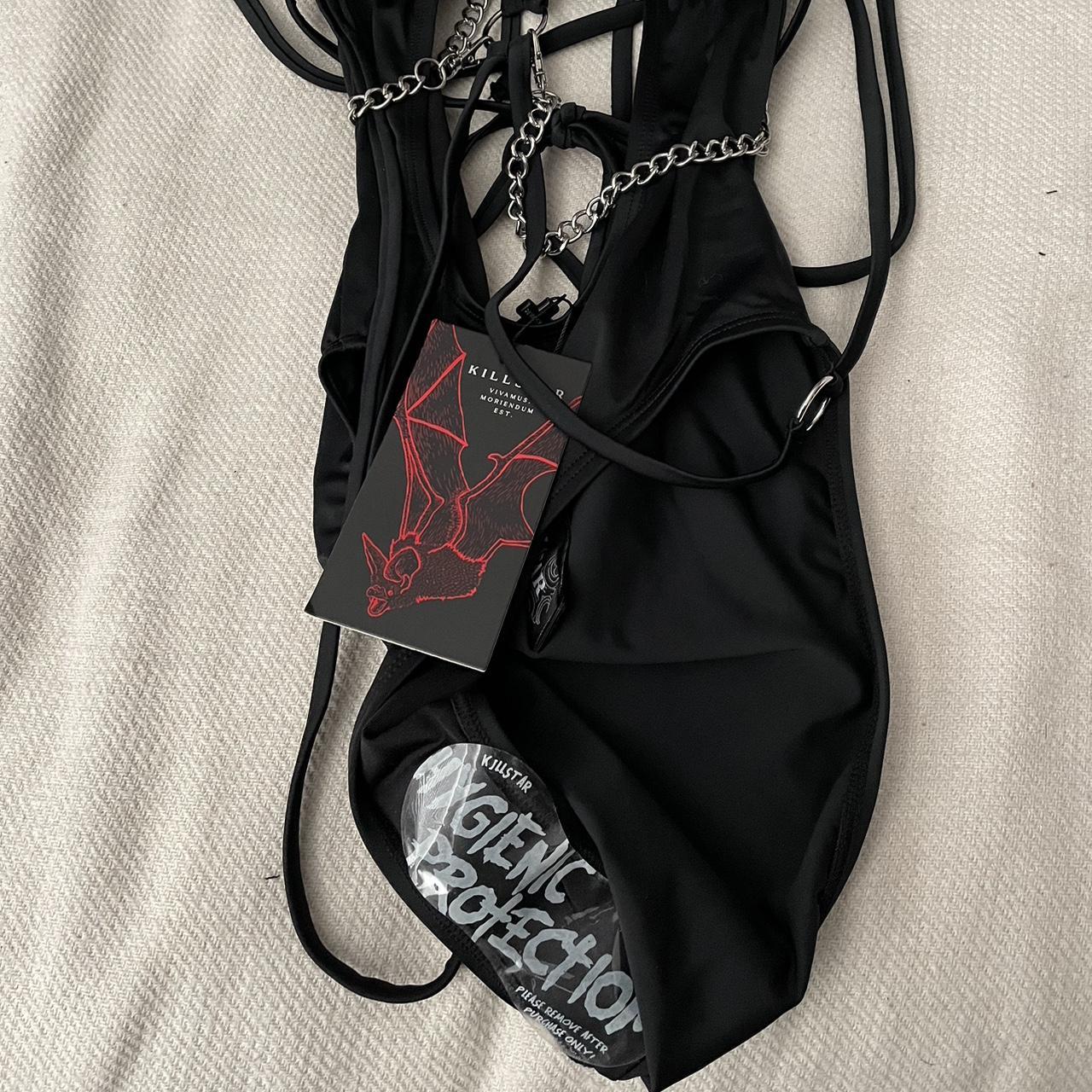 Killstar Black Hearted Swimsuit XS Brand new, never... - Depop