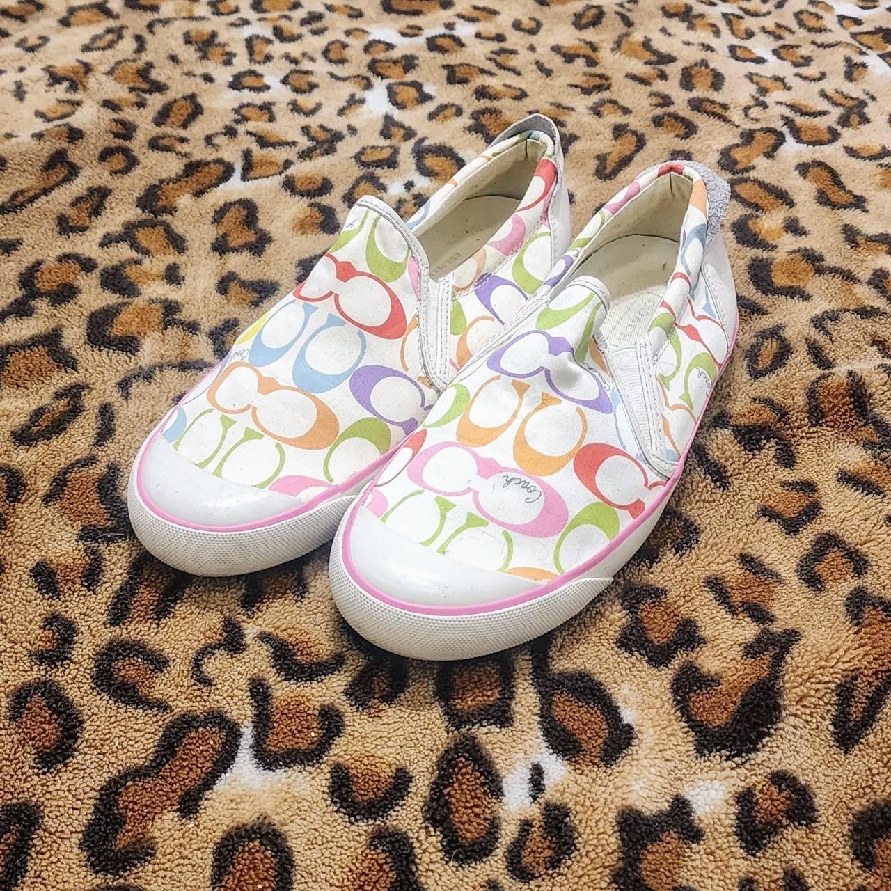 vintage colorful coach shoes size 8 message with me... | Depop