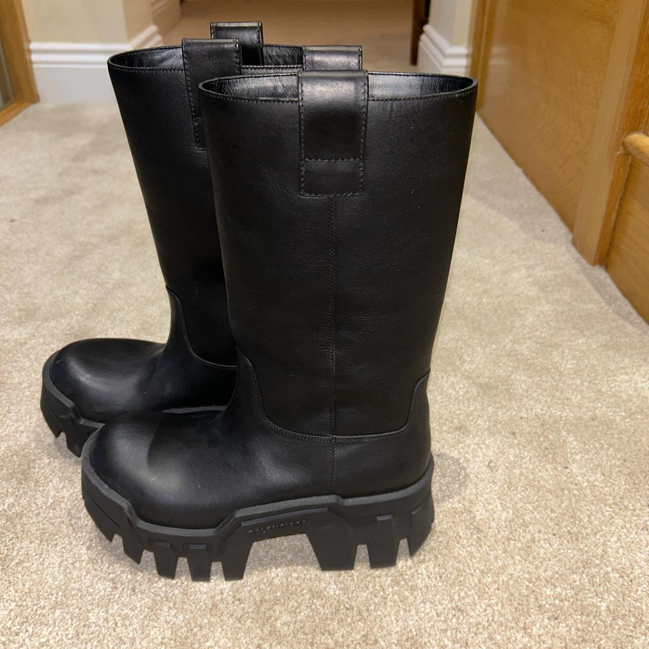Balenciaga bull dozer leather combat boots.... | Depop