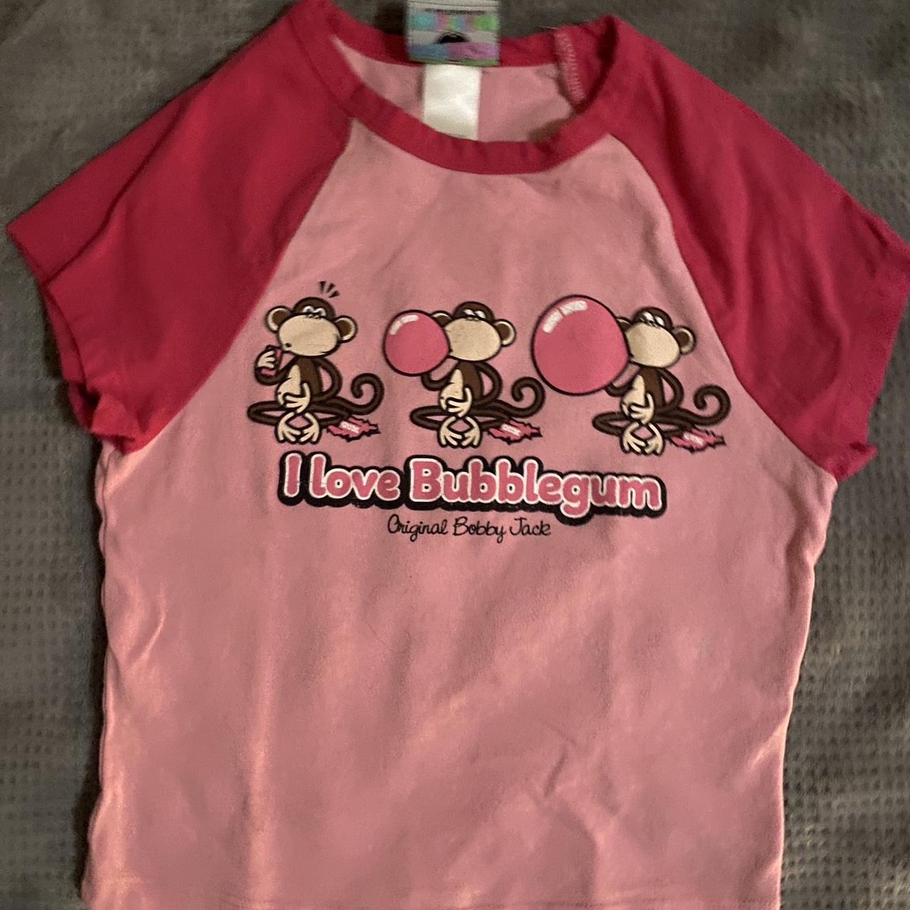xsmall bobby jack pink bubble gum shirt 2000s x... - Depop