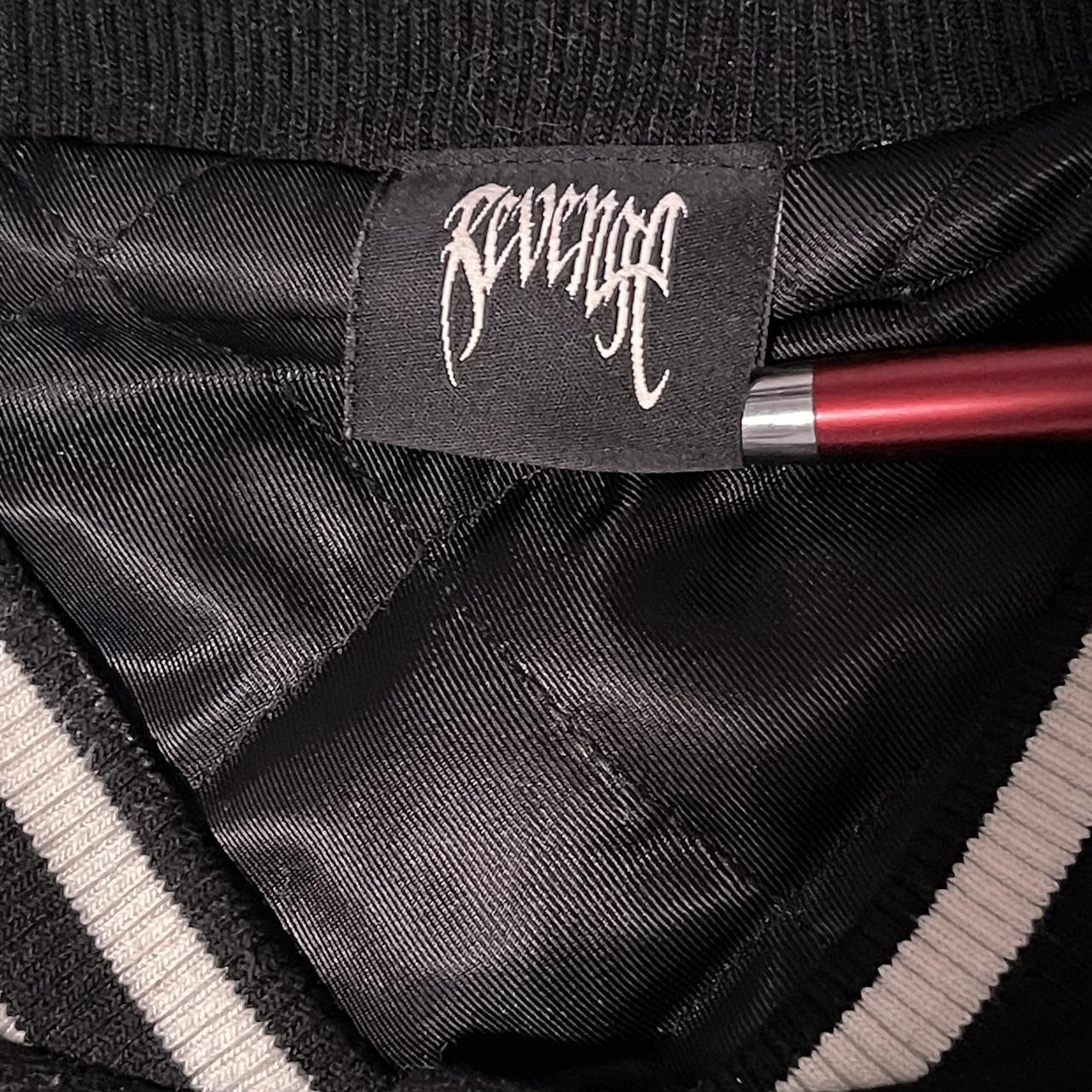 REVENGE 2021 BLACK AND WHITE VARSITY JACKET! THIS | Depop REVENGE 2021 BLACK AND WHITE VARSITY JACKET! THIS | Depop