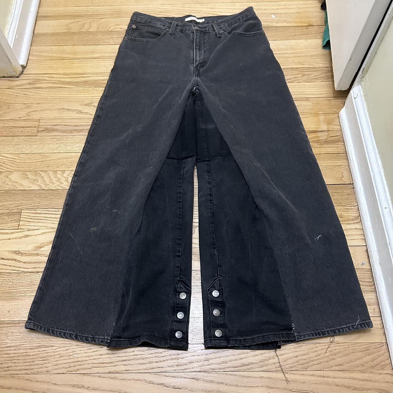 BIG E Levi’s custom baggy dark wash JNCO like... - Depop