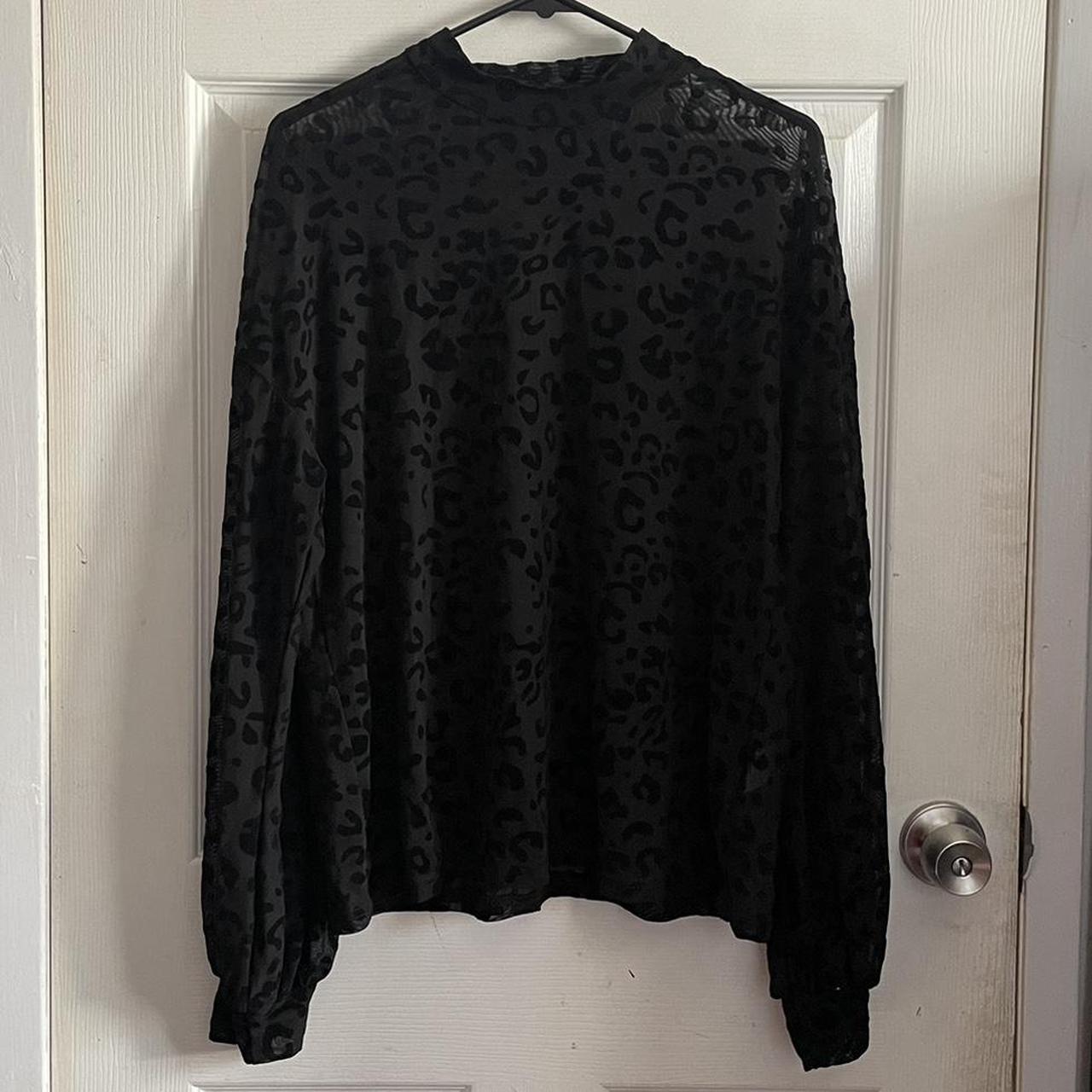 Leopard mesh long sleeve shirt 🖤 Shipping is... - Depop
