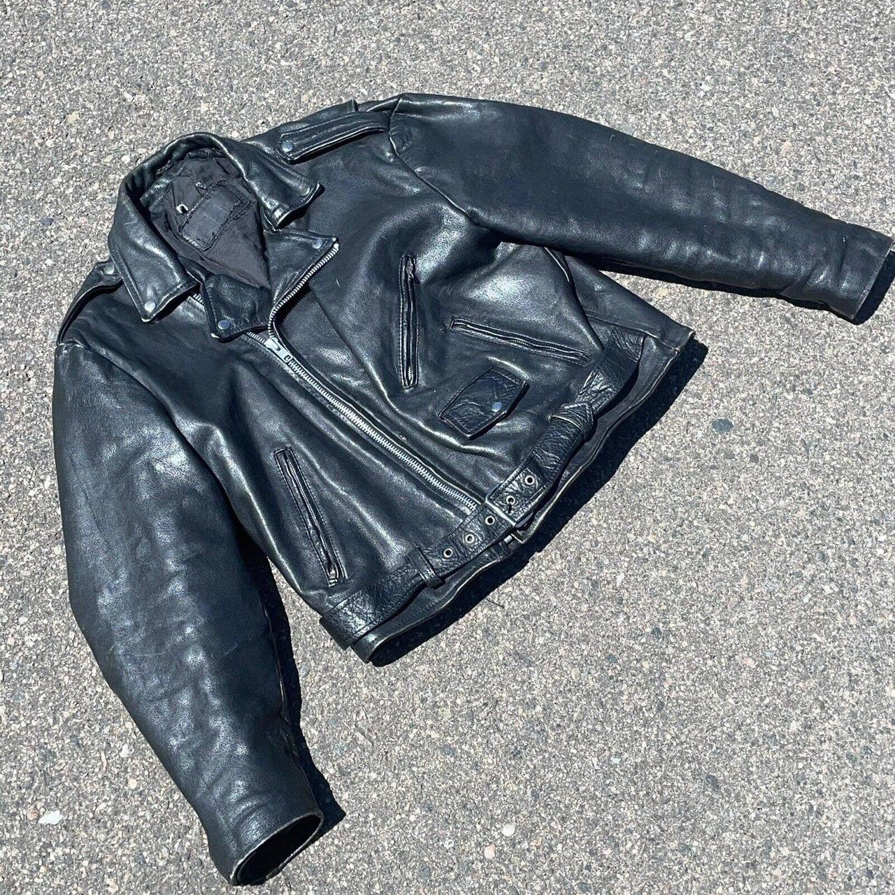 Custom Chrome Hearts Leather Jacket Black Men’s... | Depop