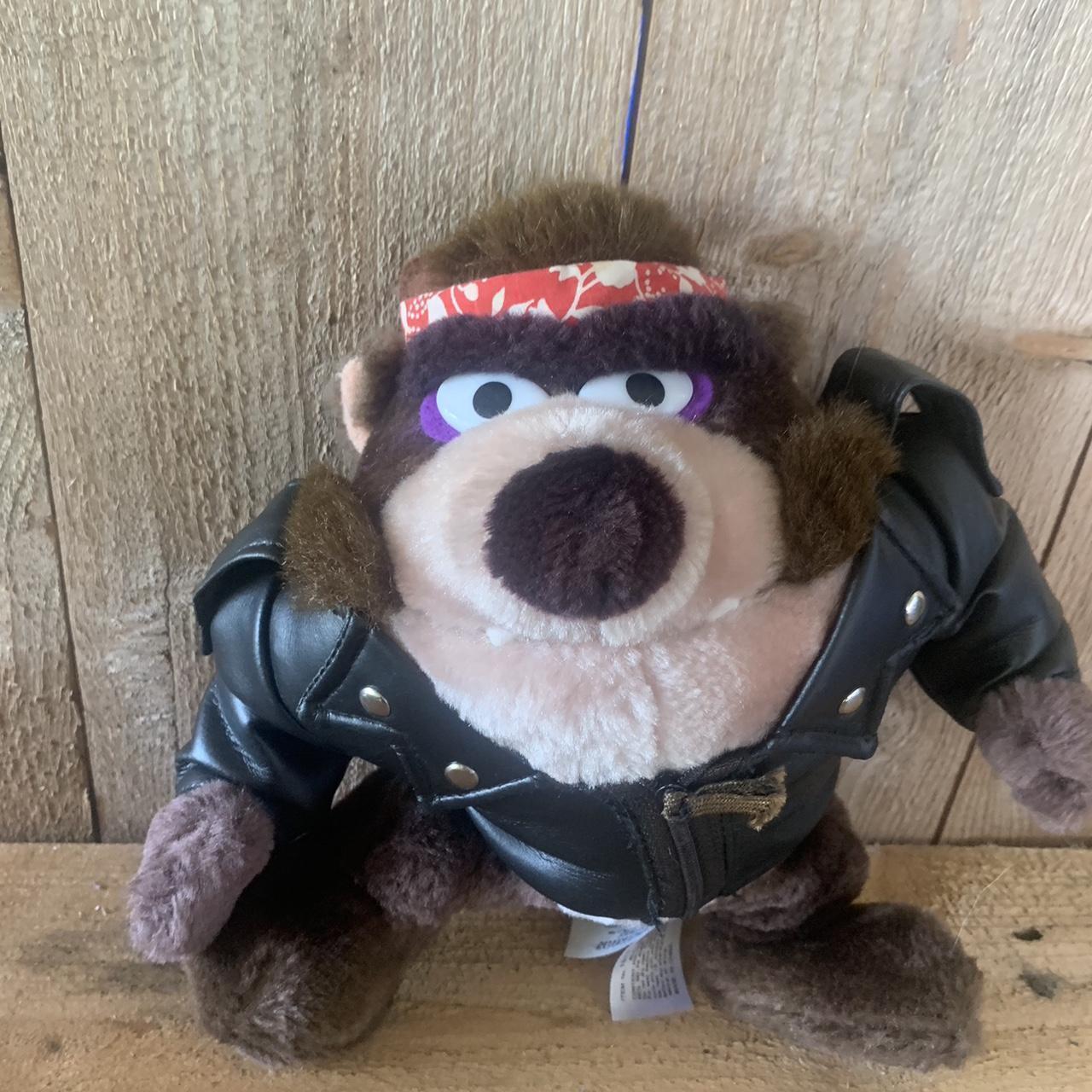 Vintage Biker Taz Tasmanian Devil Plush 24K w/ Biker... | Depop
