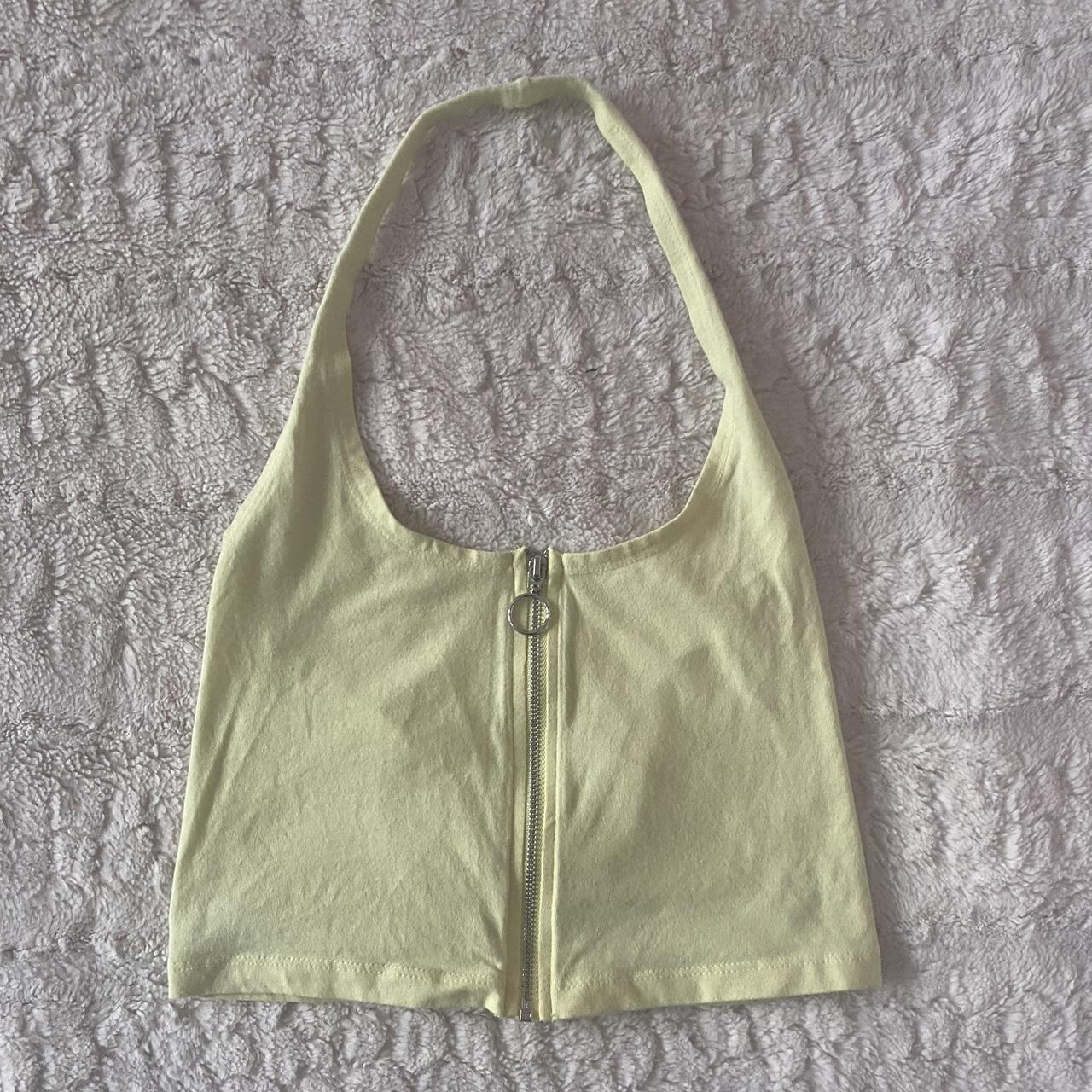 Yellow Zipper Halter Top #keywestkitten #beach... - Depop