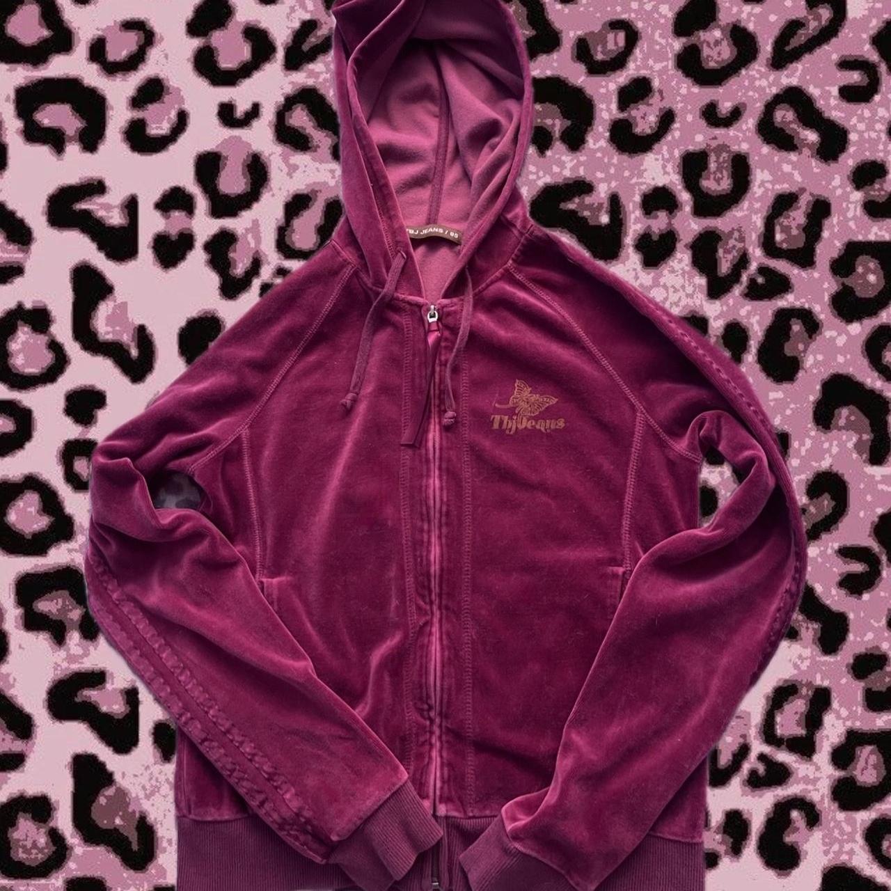 TBJ Jeans / 85 Burgundy Velvet Jacket 💋 size: no... - Depop