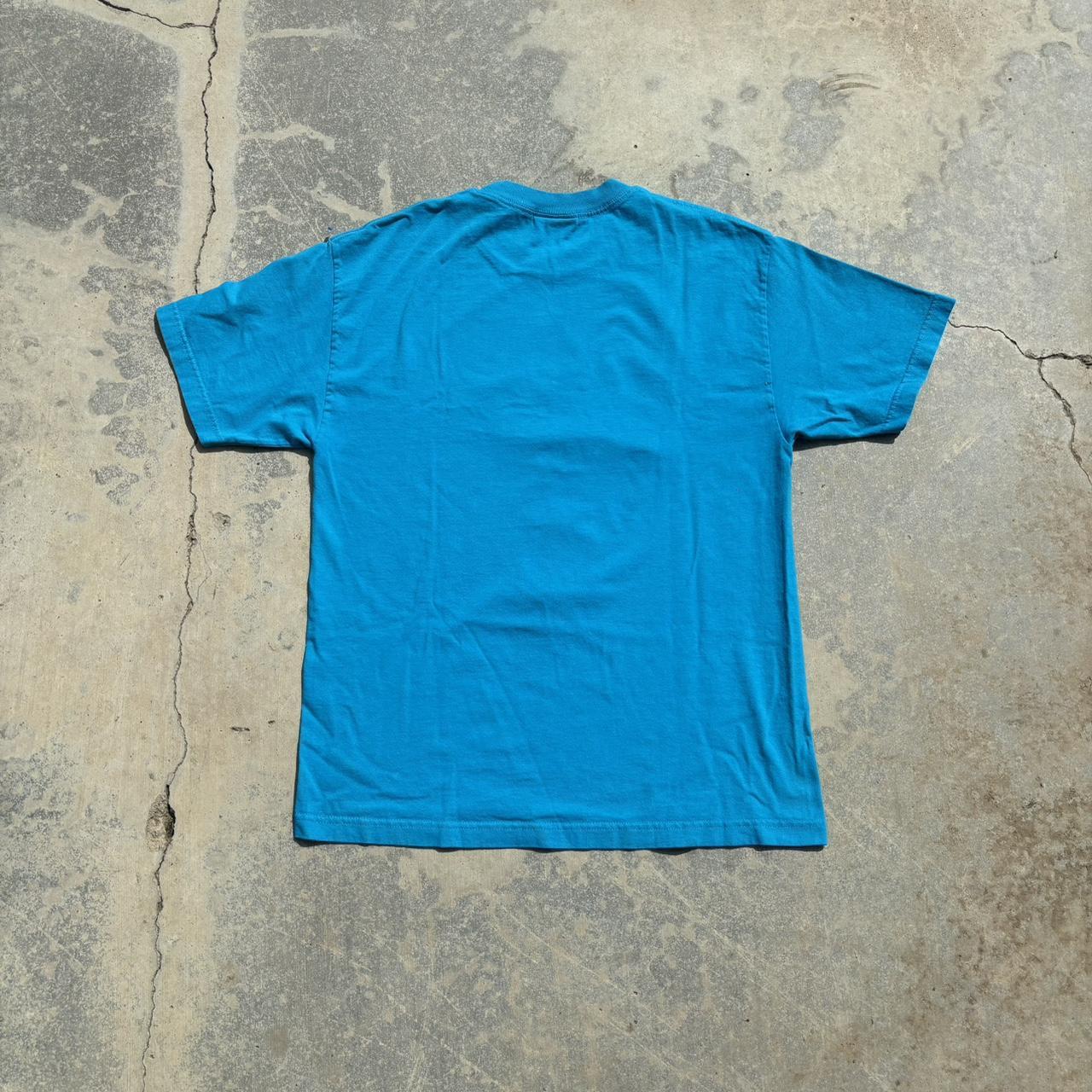 Turquoise Famous Stars and Straps Tee Size : L - Depop