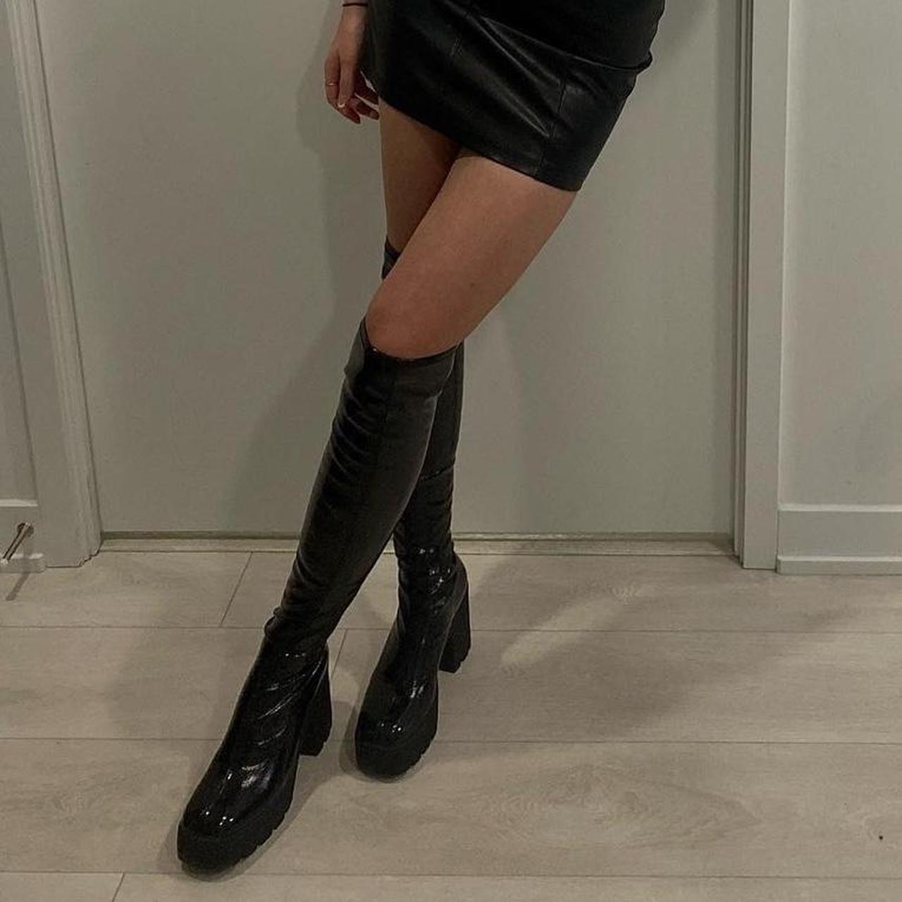 Call it spring platform knee high boots. Only worn... | Depop