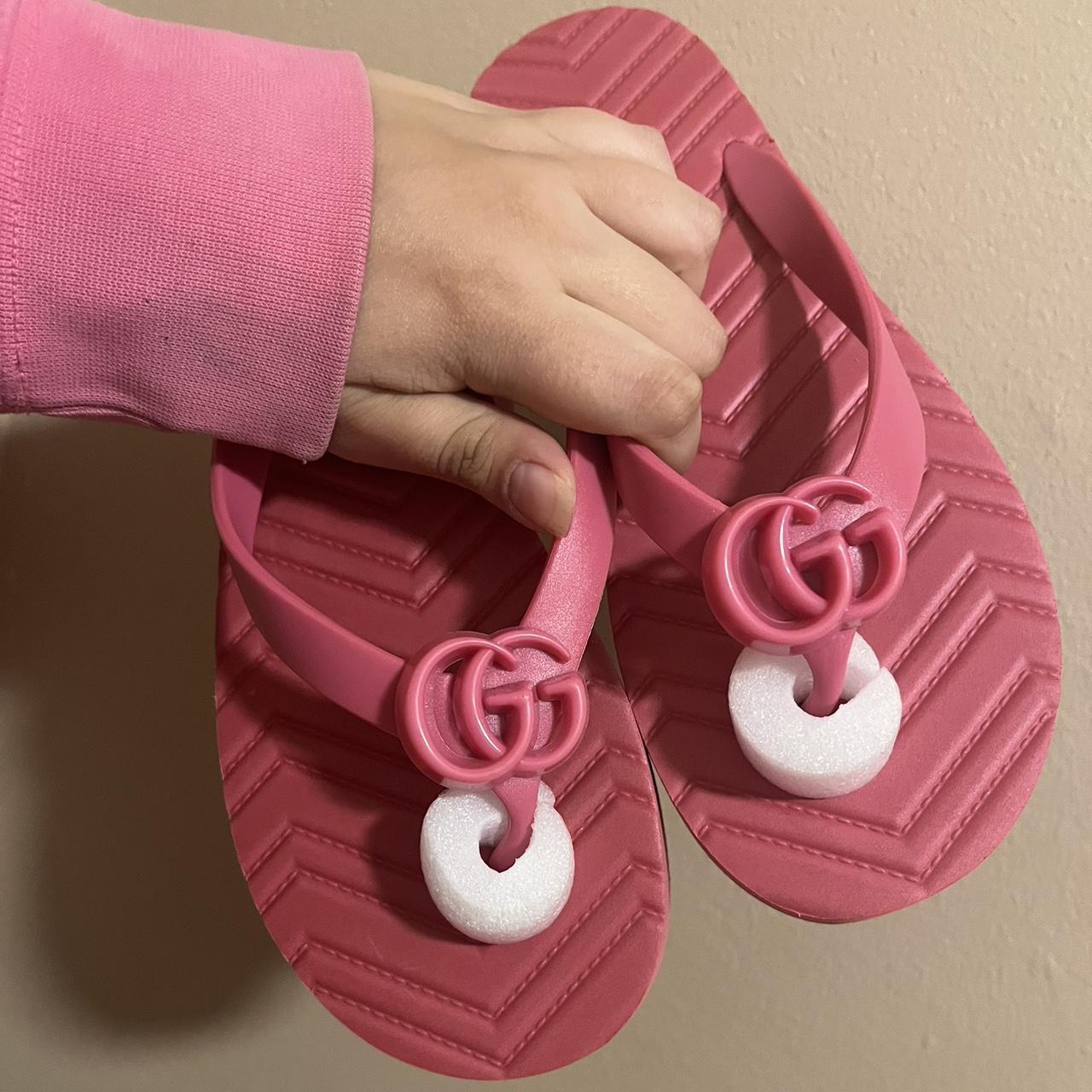 **New in** Pink GG flip flops Super cute for... - Depop