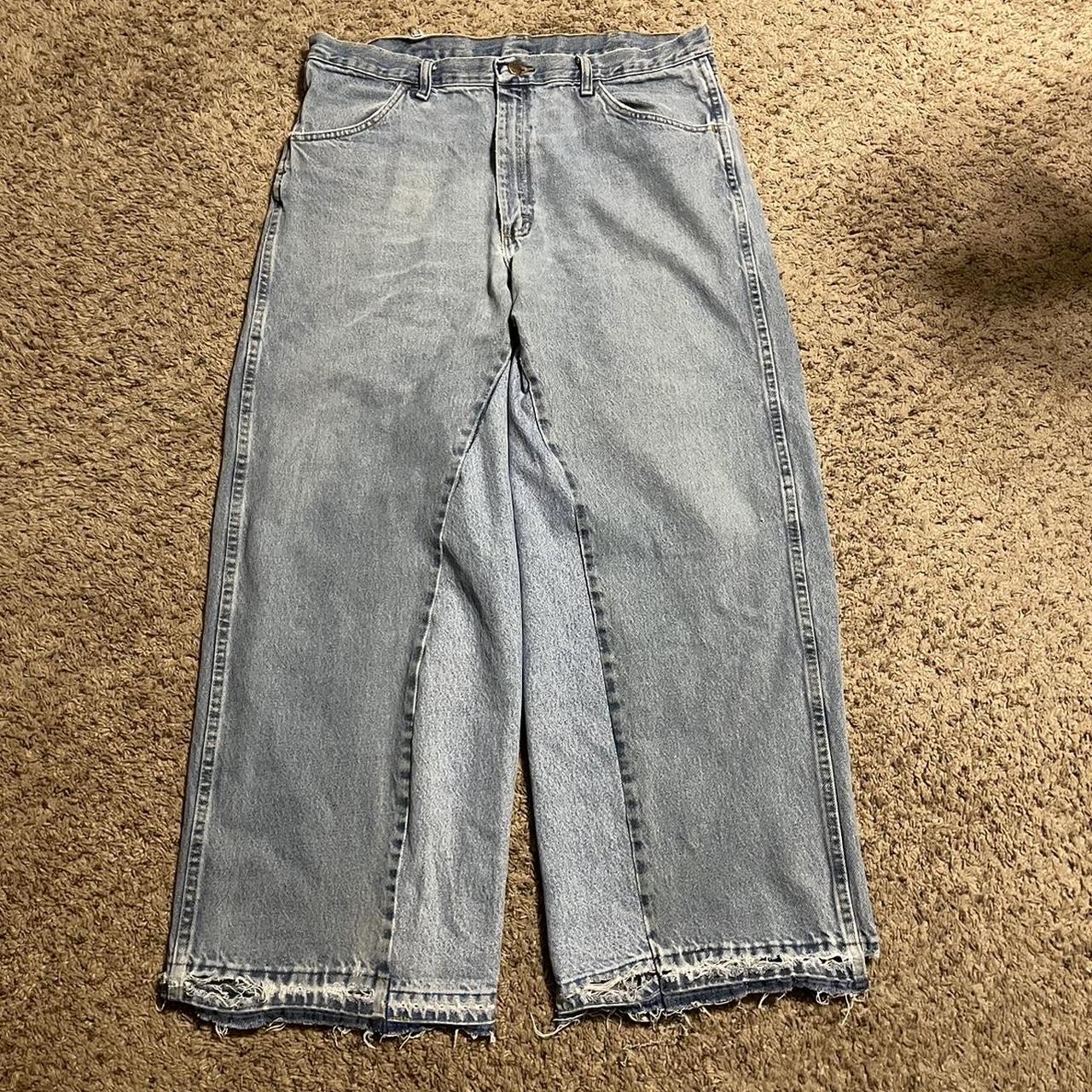 custom baggy pants made by me -waist 38 -inseam... - Depop