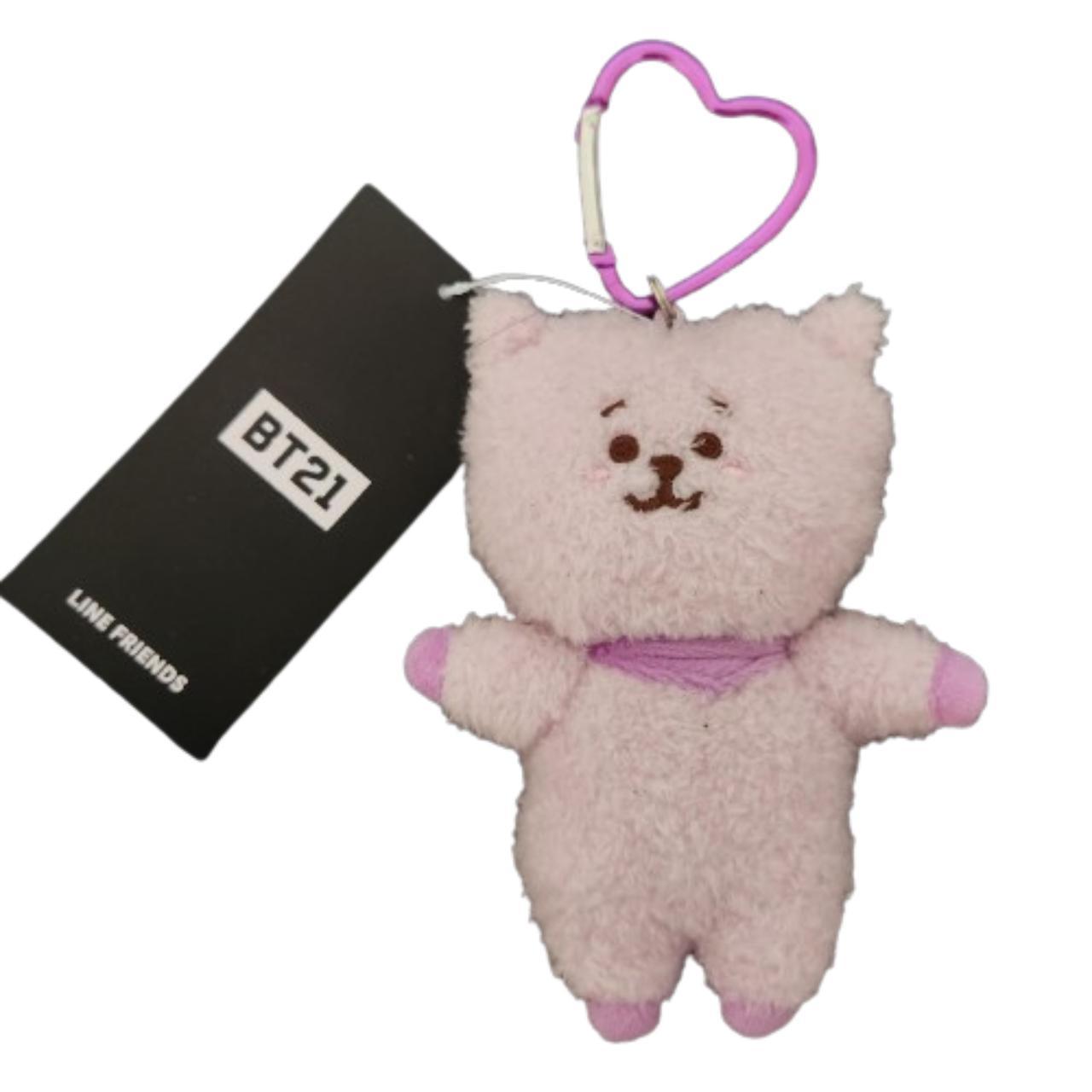 BT21 BTS RJ Purple Plush Keychain Heart New with... - Depop