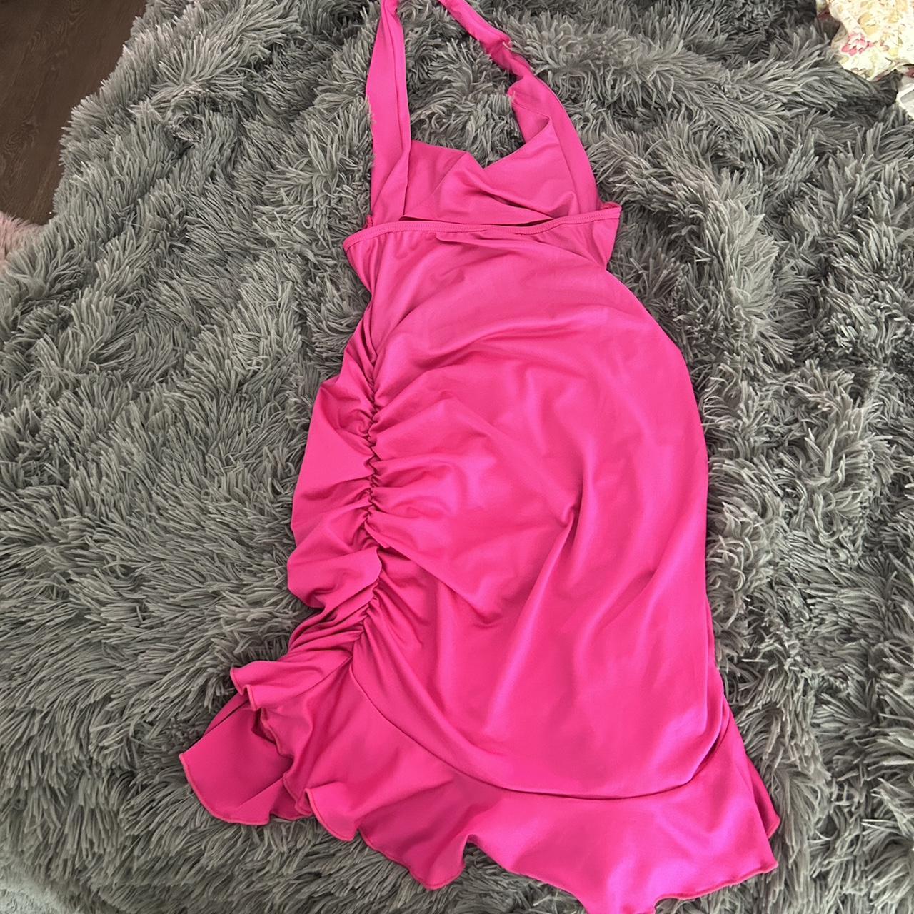 Pink Halter Dress💖 Worn Once For A Barbie Themed Depop