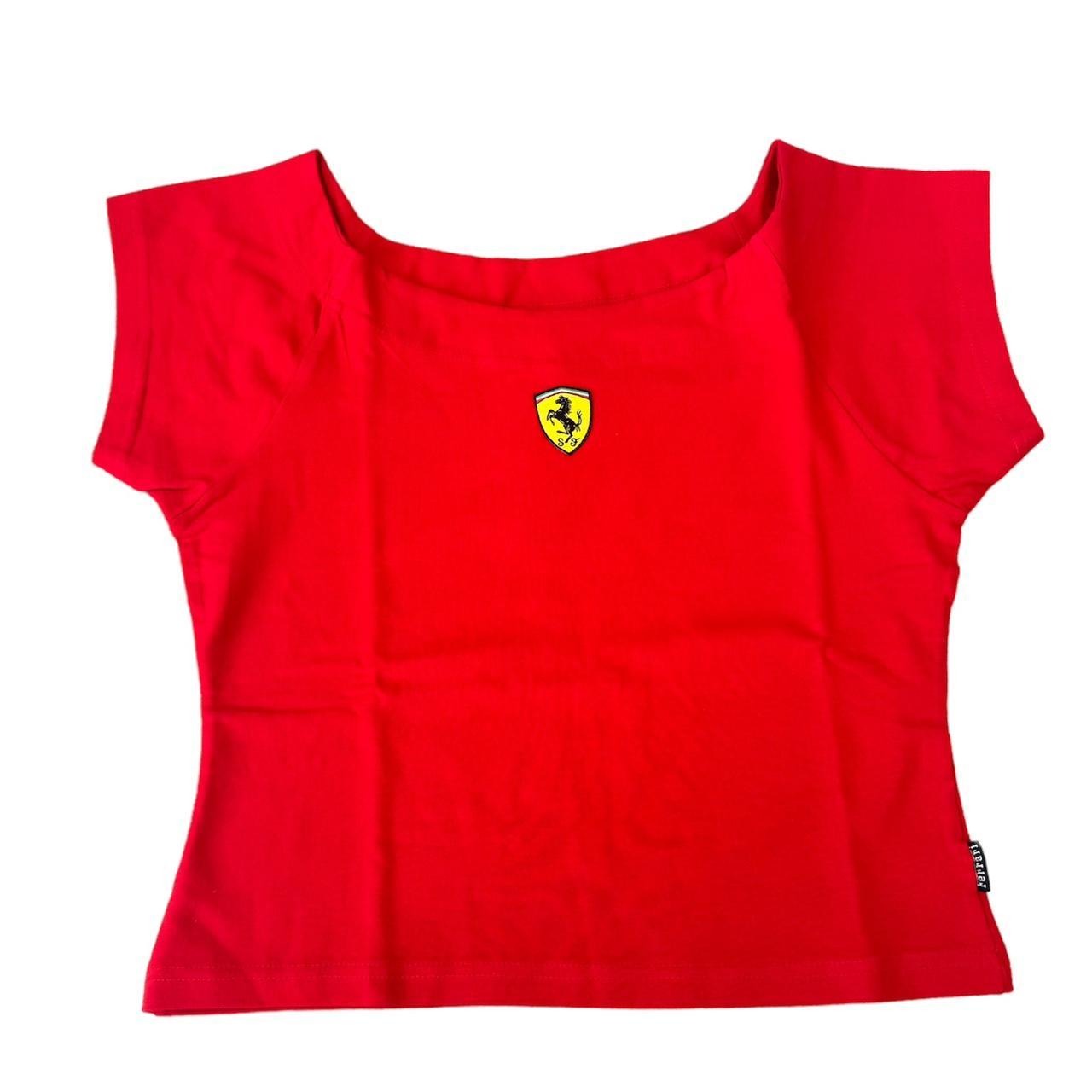 Brand New Red Ferrari Vintage 2000s Ferrari Top I... - Depop