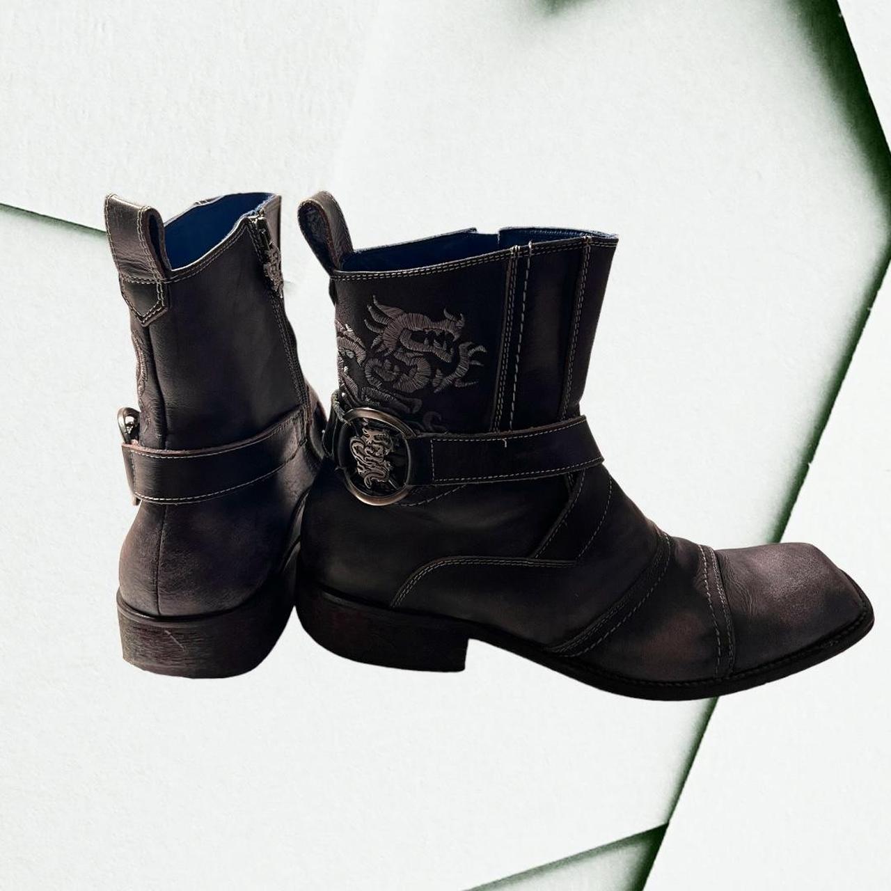 🐲🐉Authentic Mark Nason Dragon Boots (Rare) Leather... - Depop