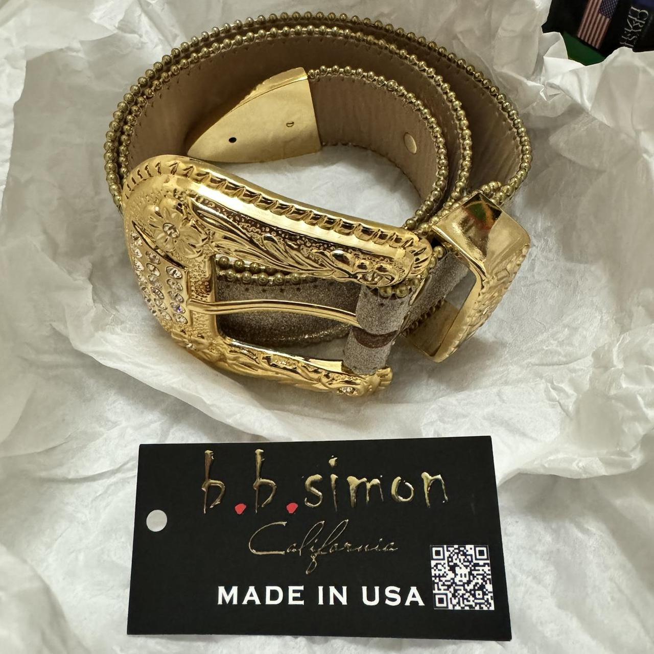 BB Simon Belt - Gold/Glitter - Size 28 -Brand new... - Depop
