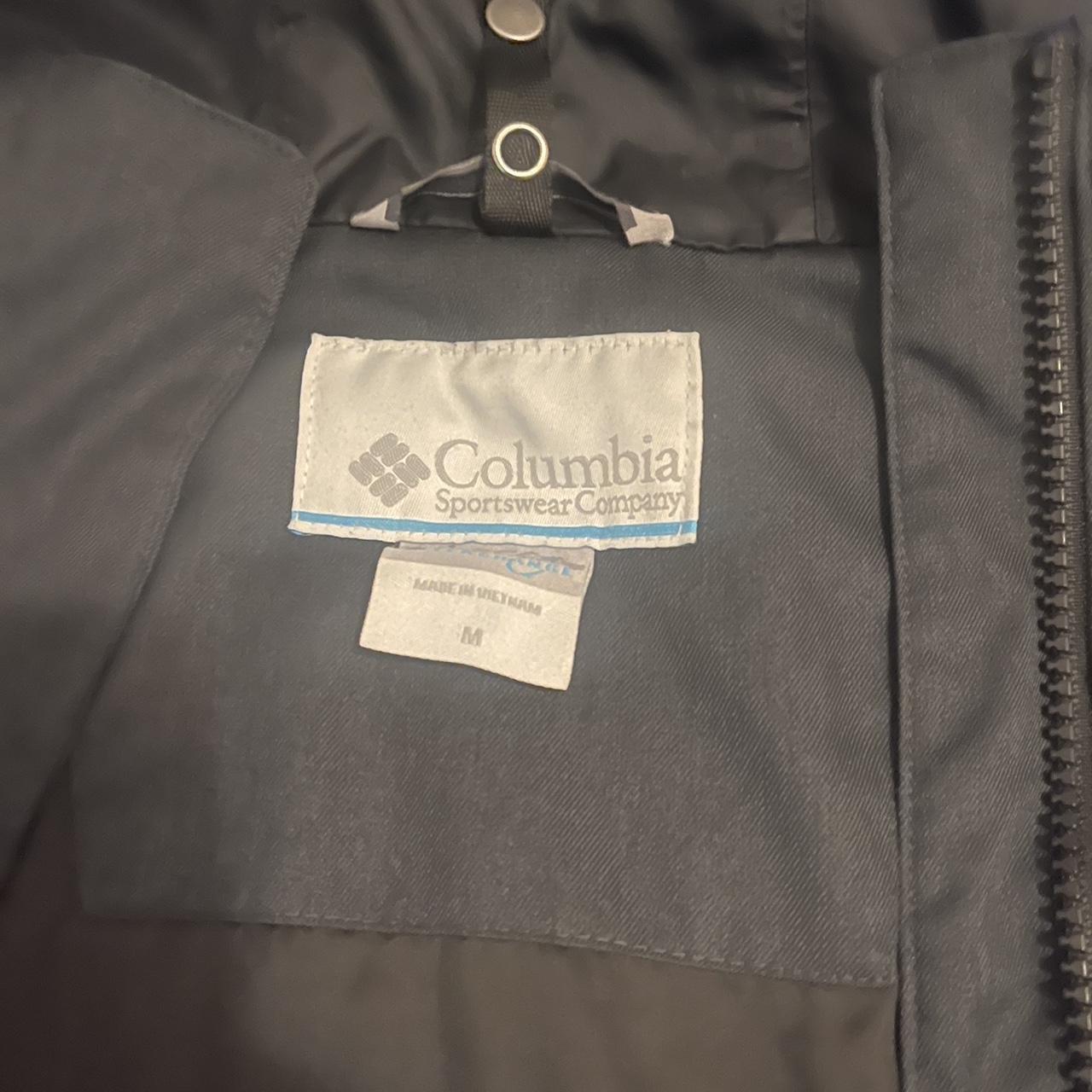 Black Columbia rain jacket zip up #rainjacket... - Depop