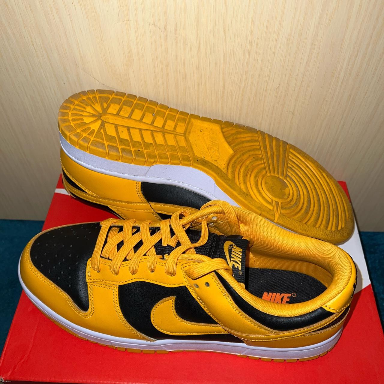 Yellow and black Nike dunks size 10.5 Worn however... - Depop
