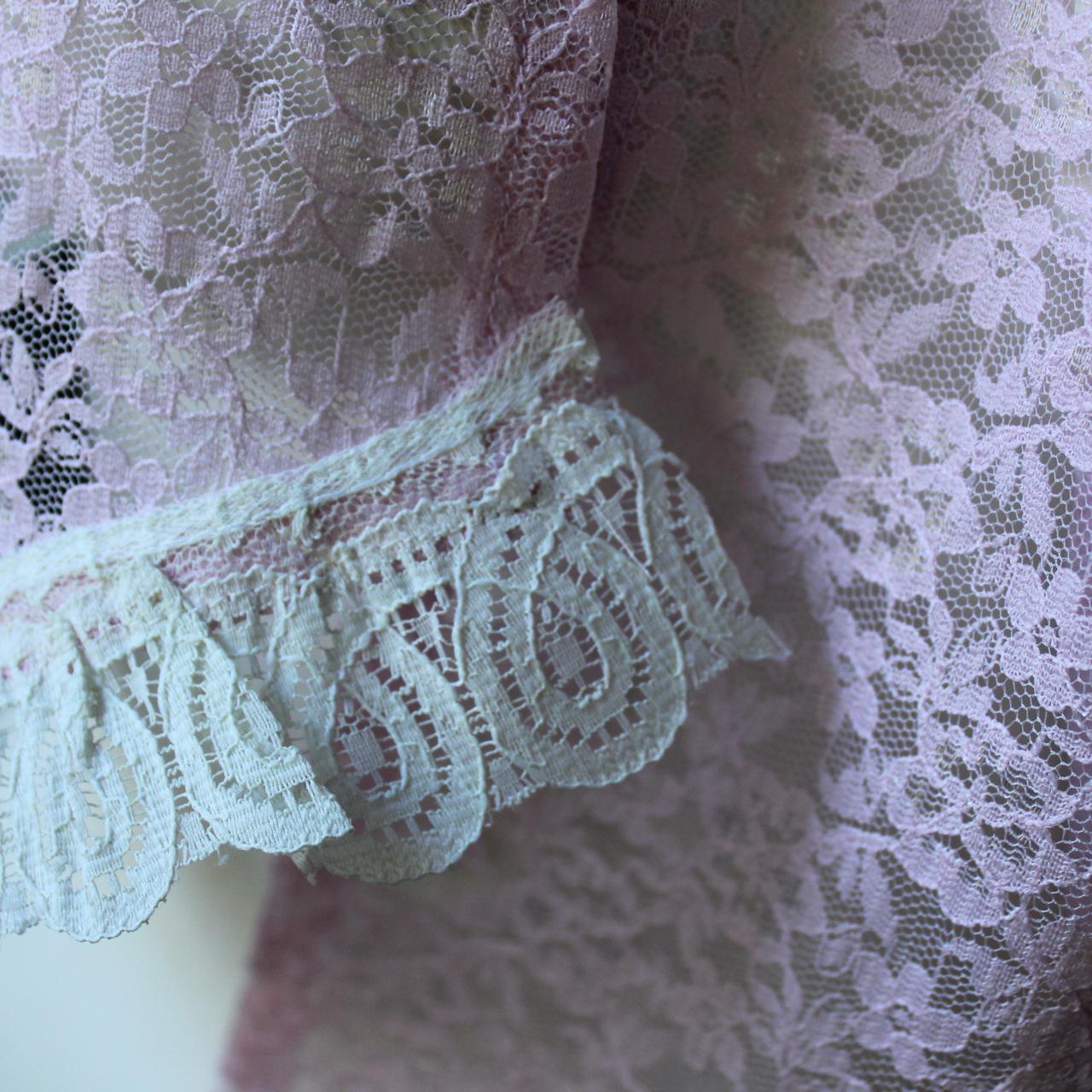 Handmade Lace Scarf Jabot Cravat - Pastel Light Pink... - Depop